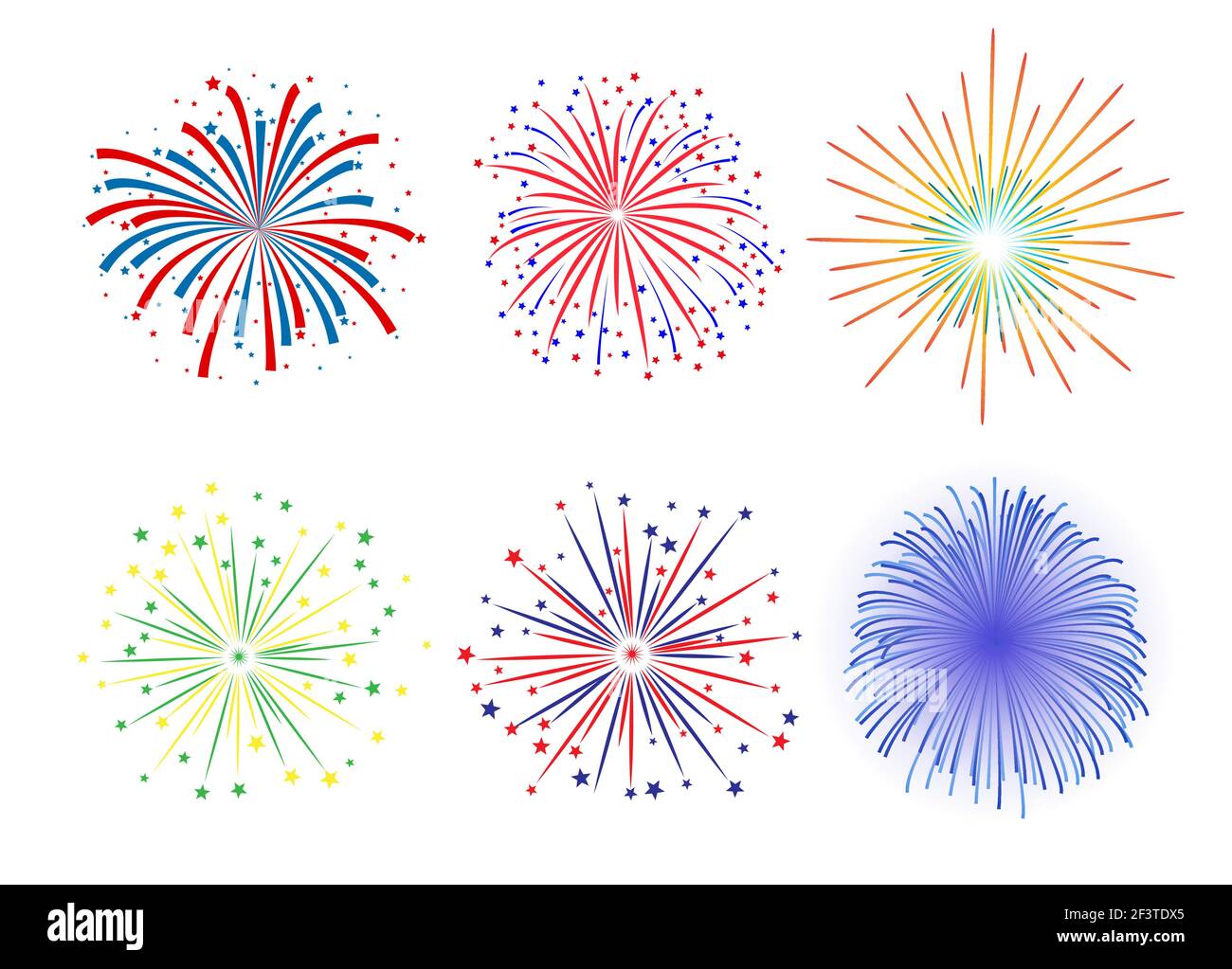 Set Firework design on white background Stock Vector Image & Art - Alamy