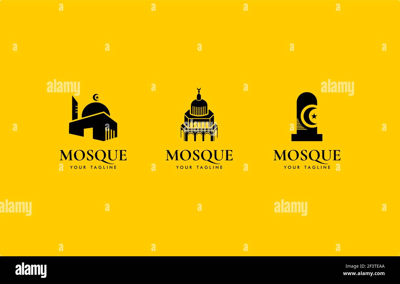 Classic Mosque Logo Illustration Vector Design Template suitable for ...