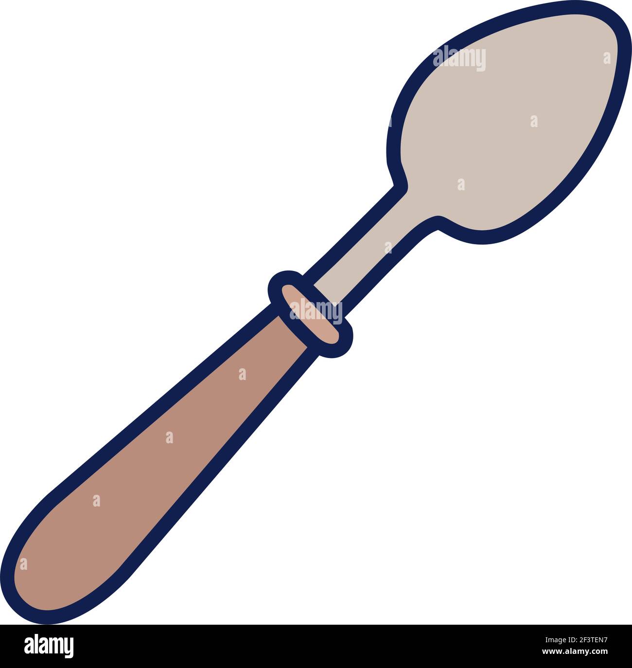 Silver tablespoon Stock Vector Images - Alamy