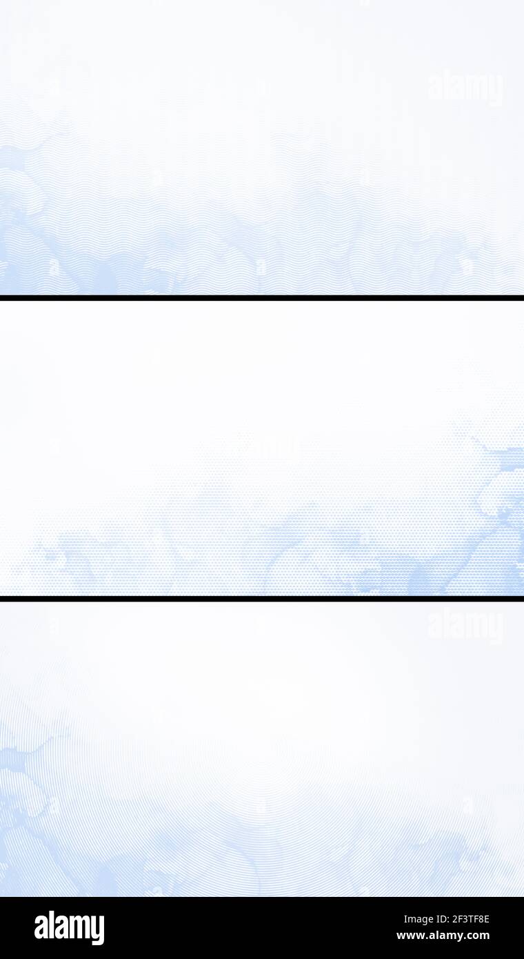 Three light blue horizontal, striped or dotted backgrounds on white ...