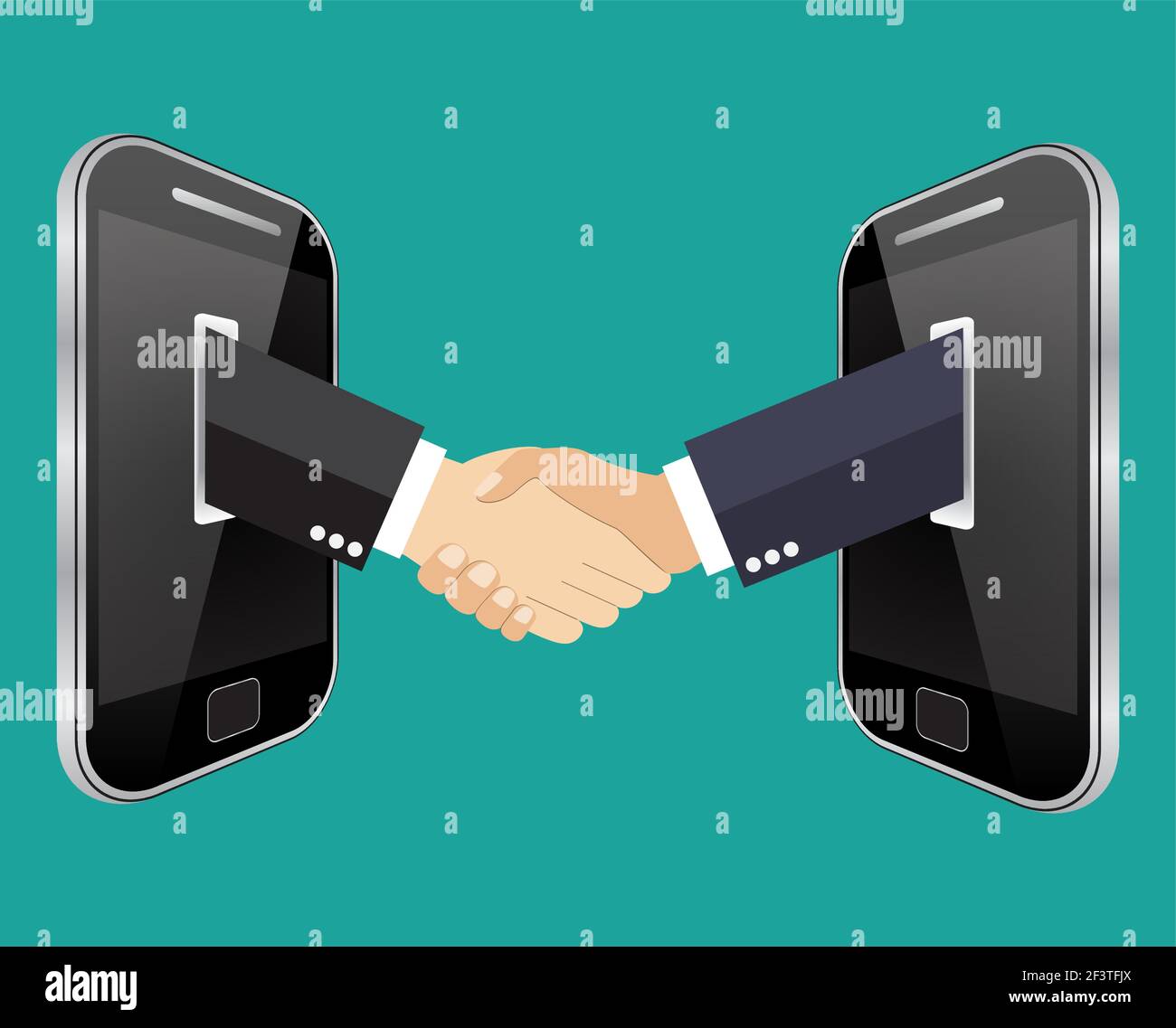 Person on mobile Stock Vector Images - Alamy