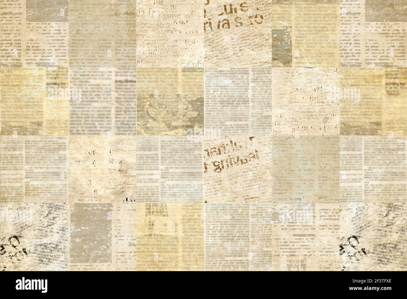 Newspaper paper grunge aged newsprint pattern background. Vintage old ...