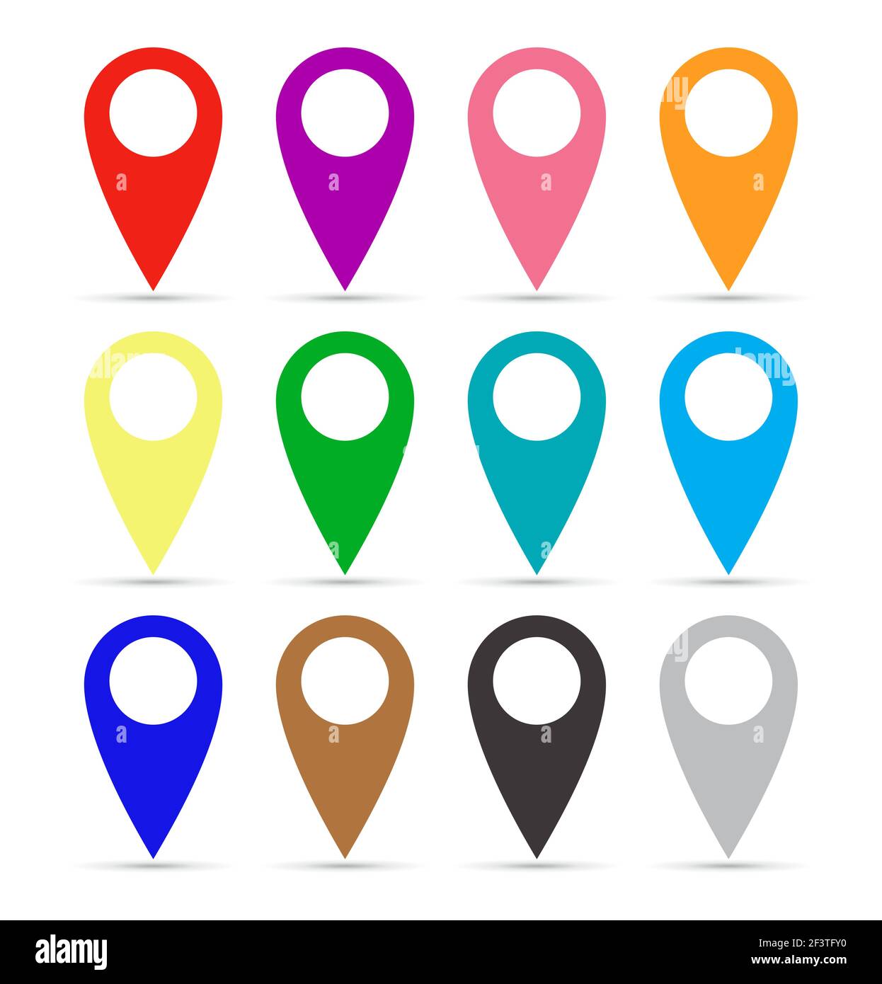 Set of paper map pointers Stock Vector Image & Art - Alamy