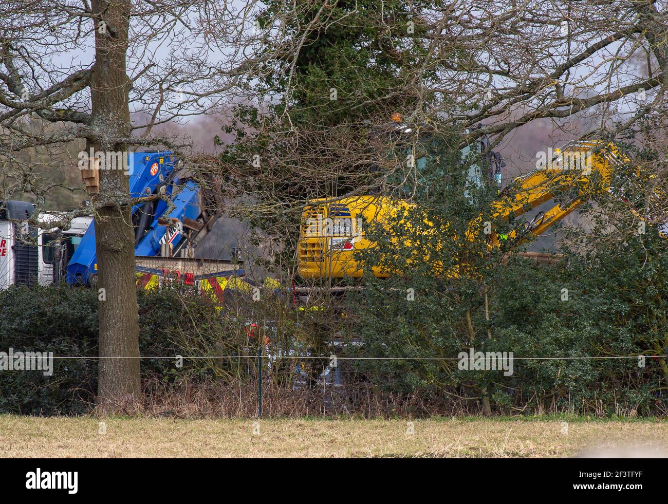 Great Missenden, Buckinghamshire, UK. 15th March, 2021. Locals were out ...