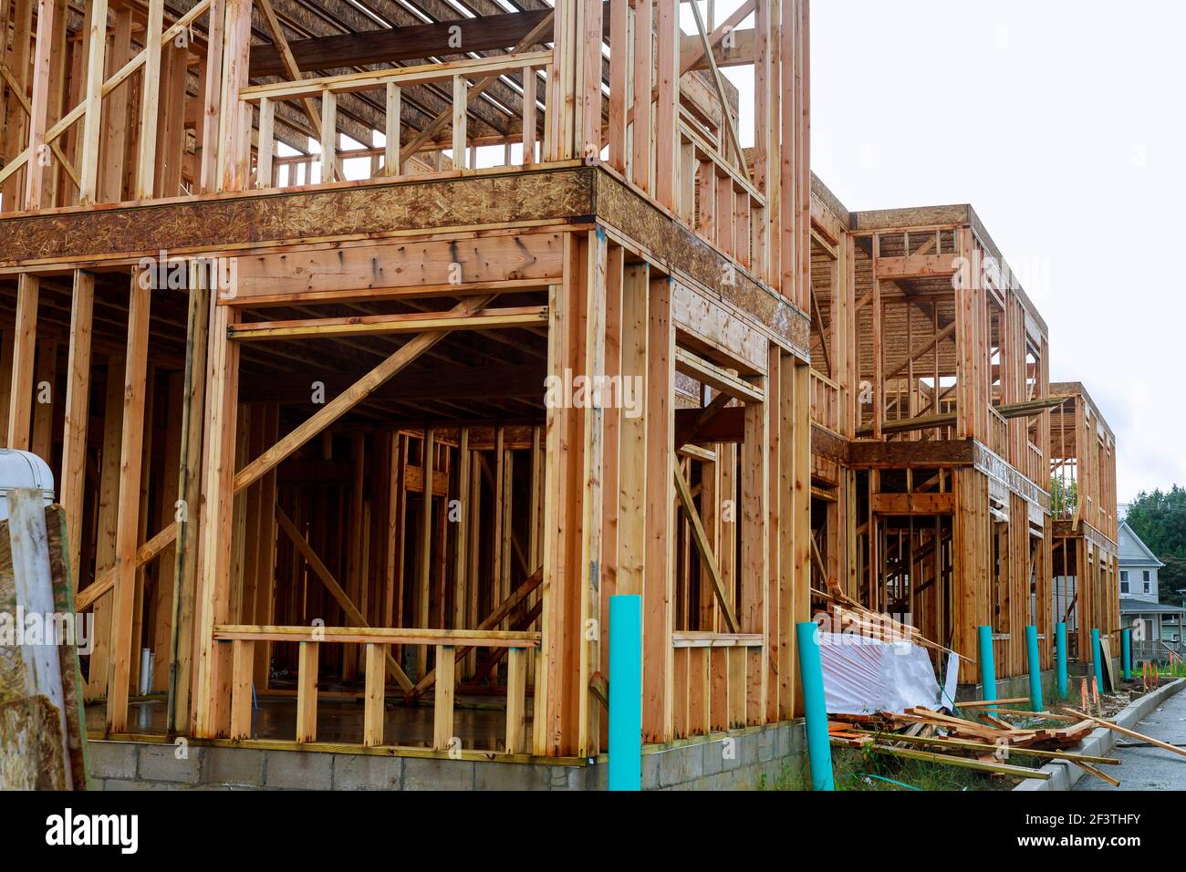 New home construction framing of a house under construction Stock Photo ...