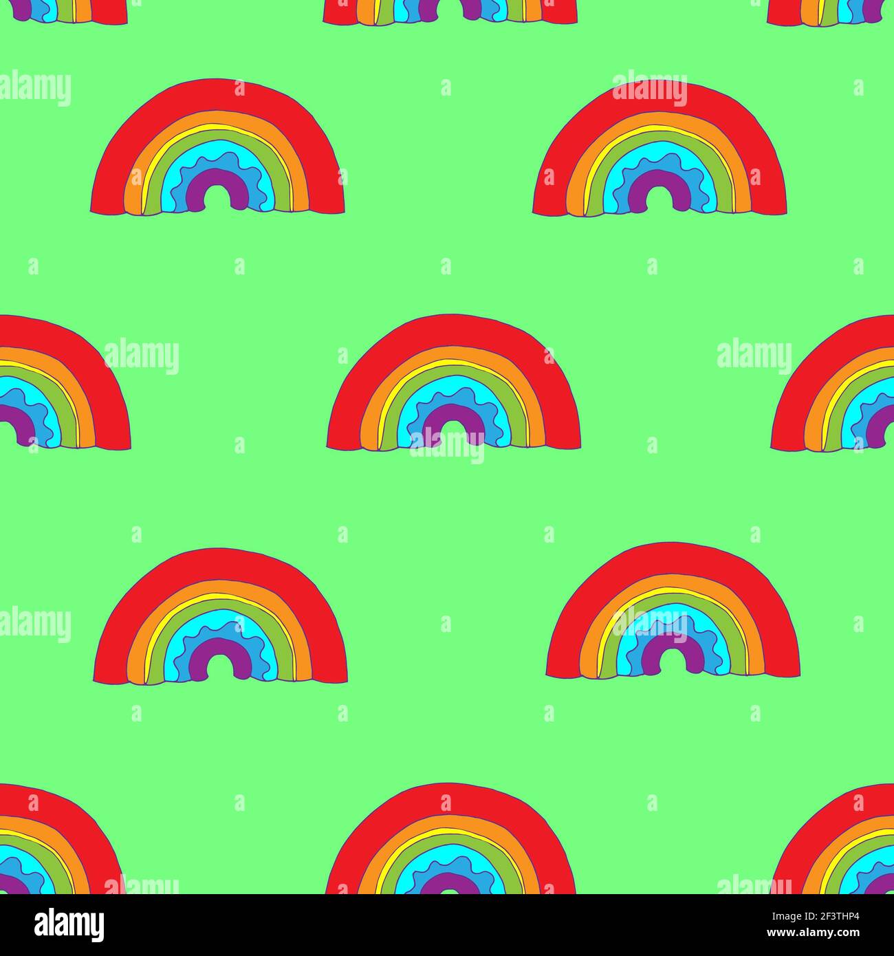 Seamless vector pattern rainbows hi-res stock photography and images ...
