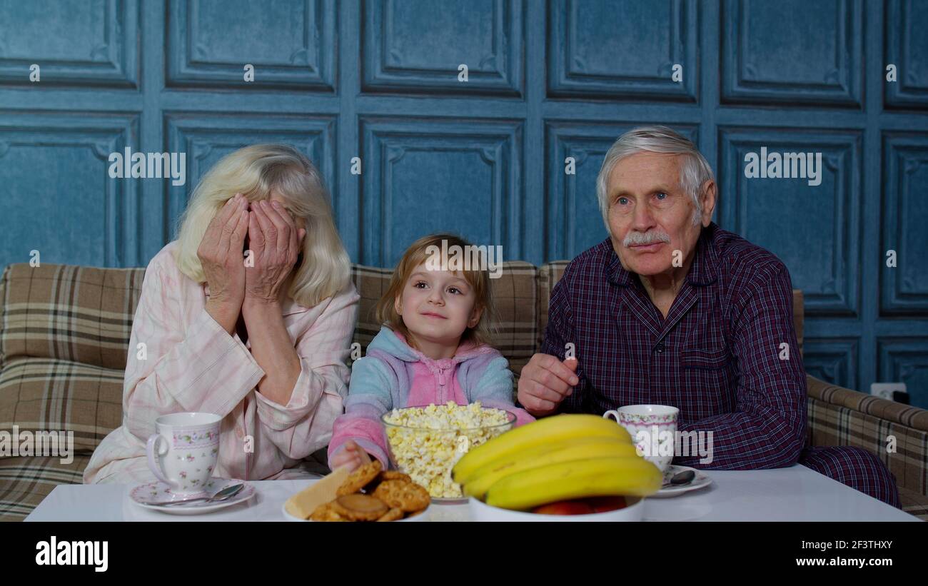 Shocked Family Watching Television High Resolution Stock Photography ...