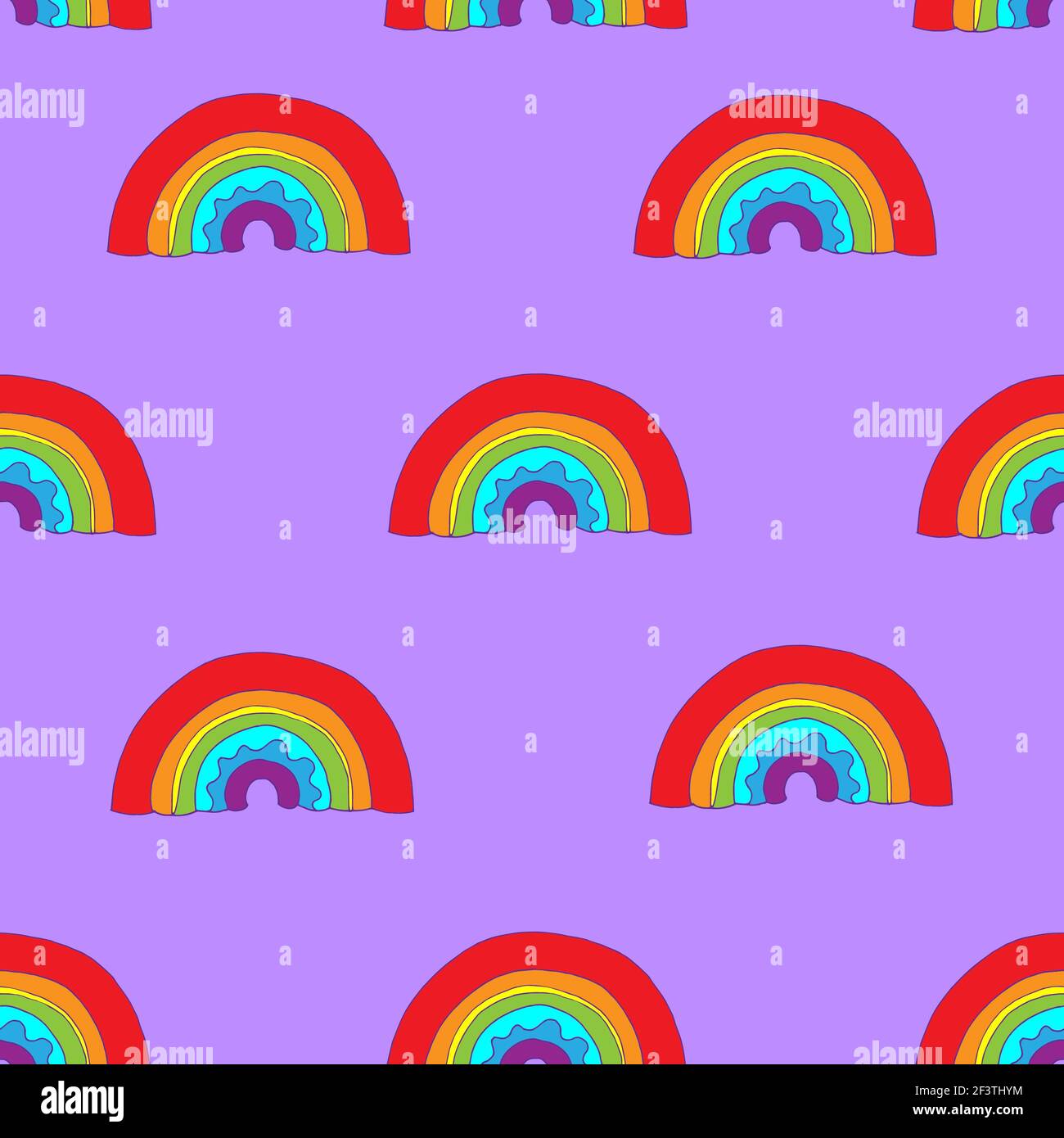 Rainbow kids drawing hi-res stock photography and images - Alamy