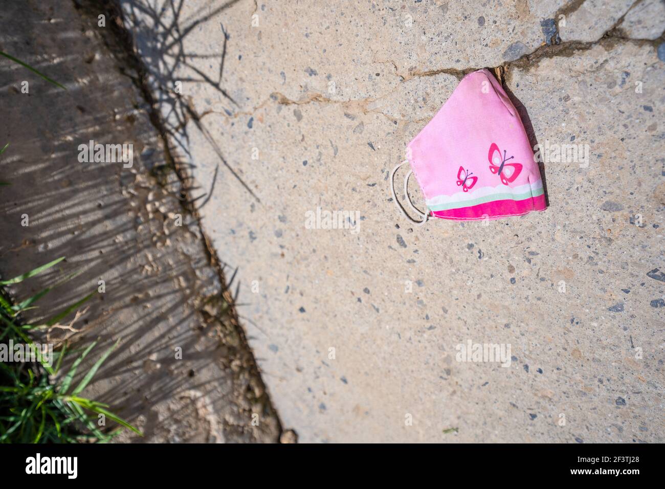 mask thrown on the ground, La Calera, Cundinamarca, Colombia Stock ...
