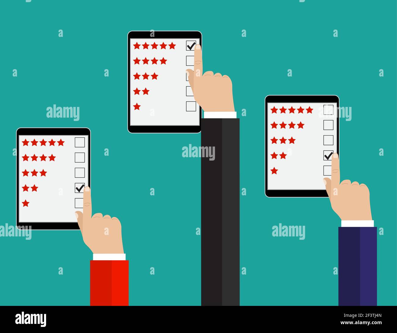 Rating on customer service illustration Stock Vector Image & Art - Alamy