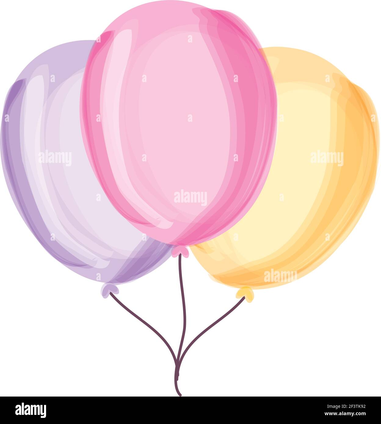 balloons party celebraton drawing isolated Stock Vector Image & Art - Alamy