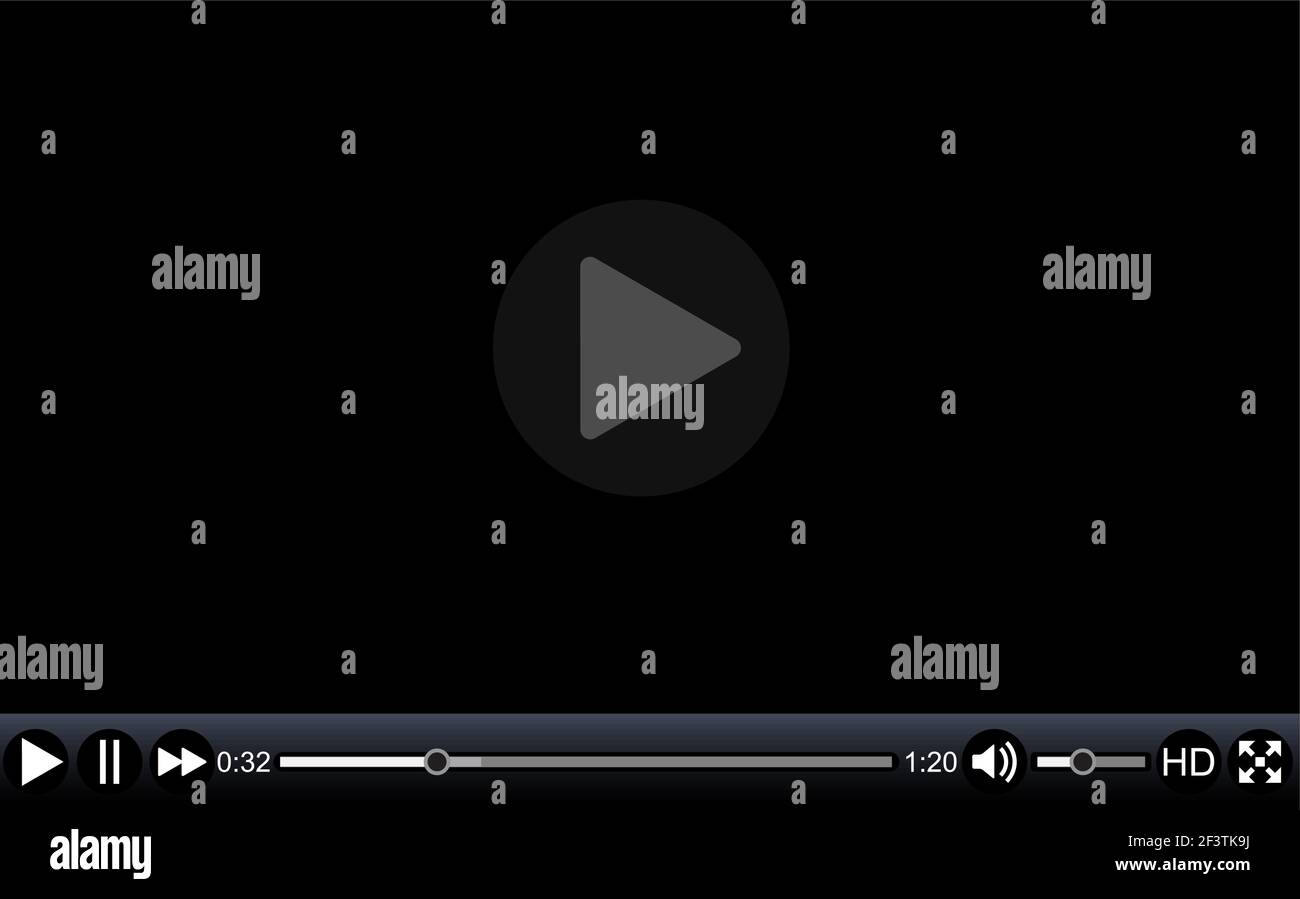 Video player template for web Stock Vector Image & Art - Alamy