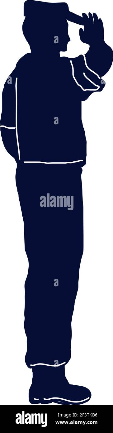 saluting military soldier icon isolated Stock Vector Image & Art - Alamy