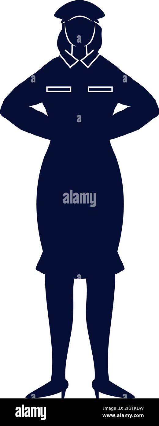 silhouette female soldier icon isolated Stock Vector Image & Art - Alamy