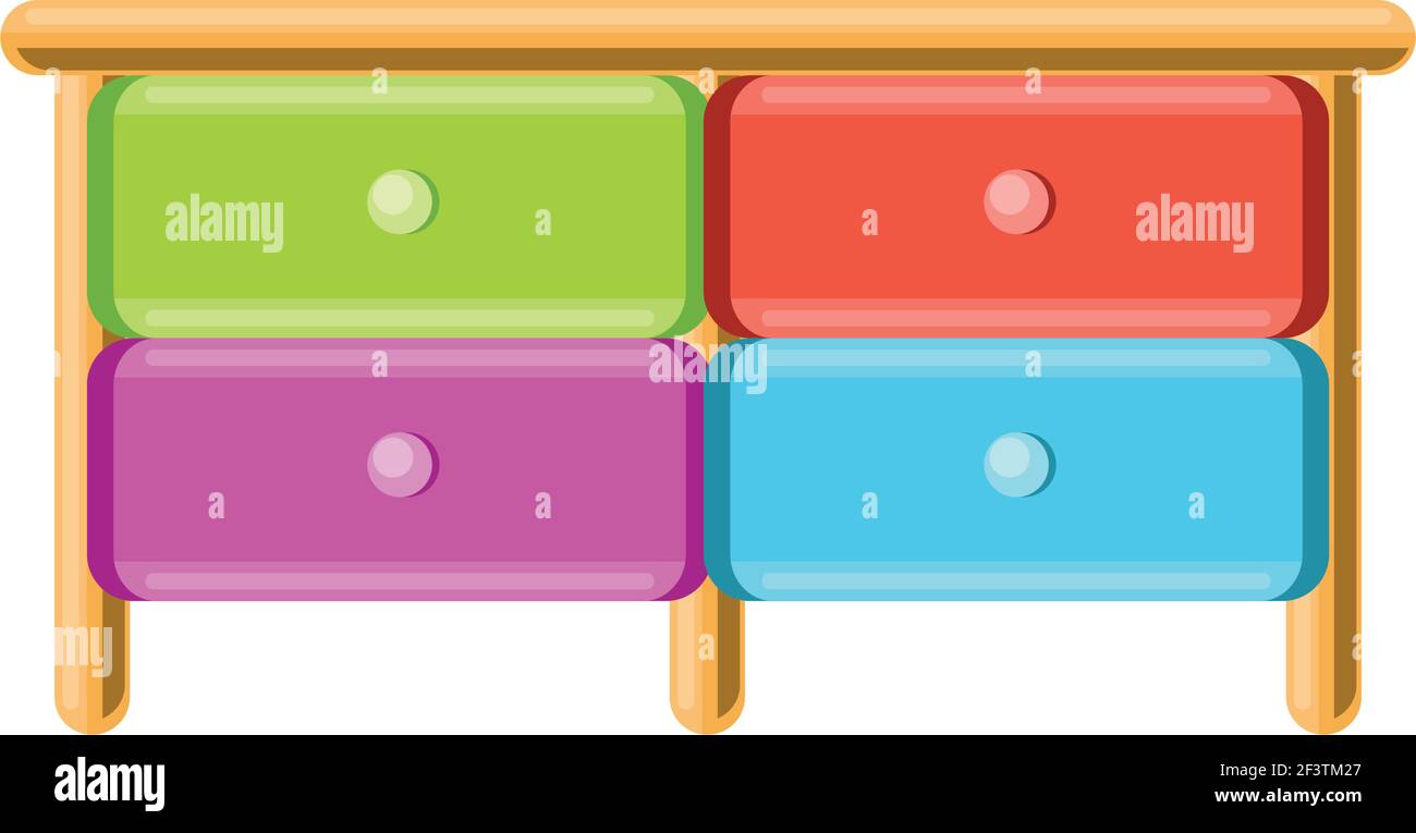 colored drawers furniture icon cabinet Stock Vector Image & Art - Alamy