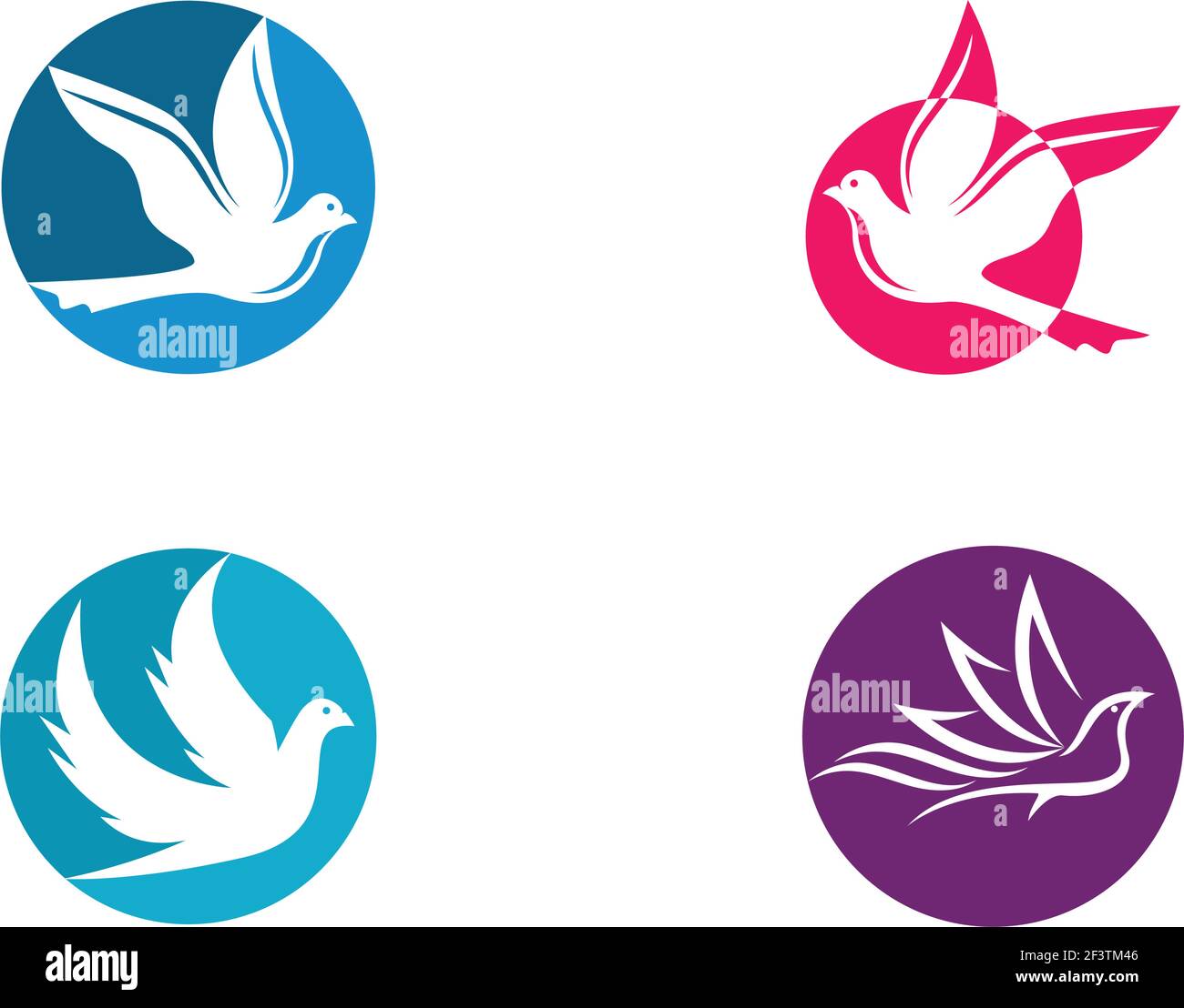 Dove logo template vector icon illustration design Stock Vector Image ...