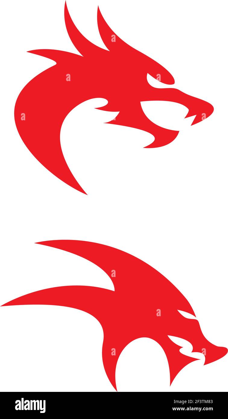 Dragon head symbol illustration Stock Vector Image & Art - Alamy