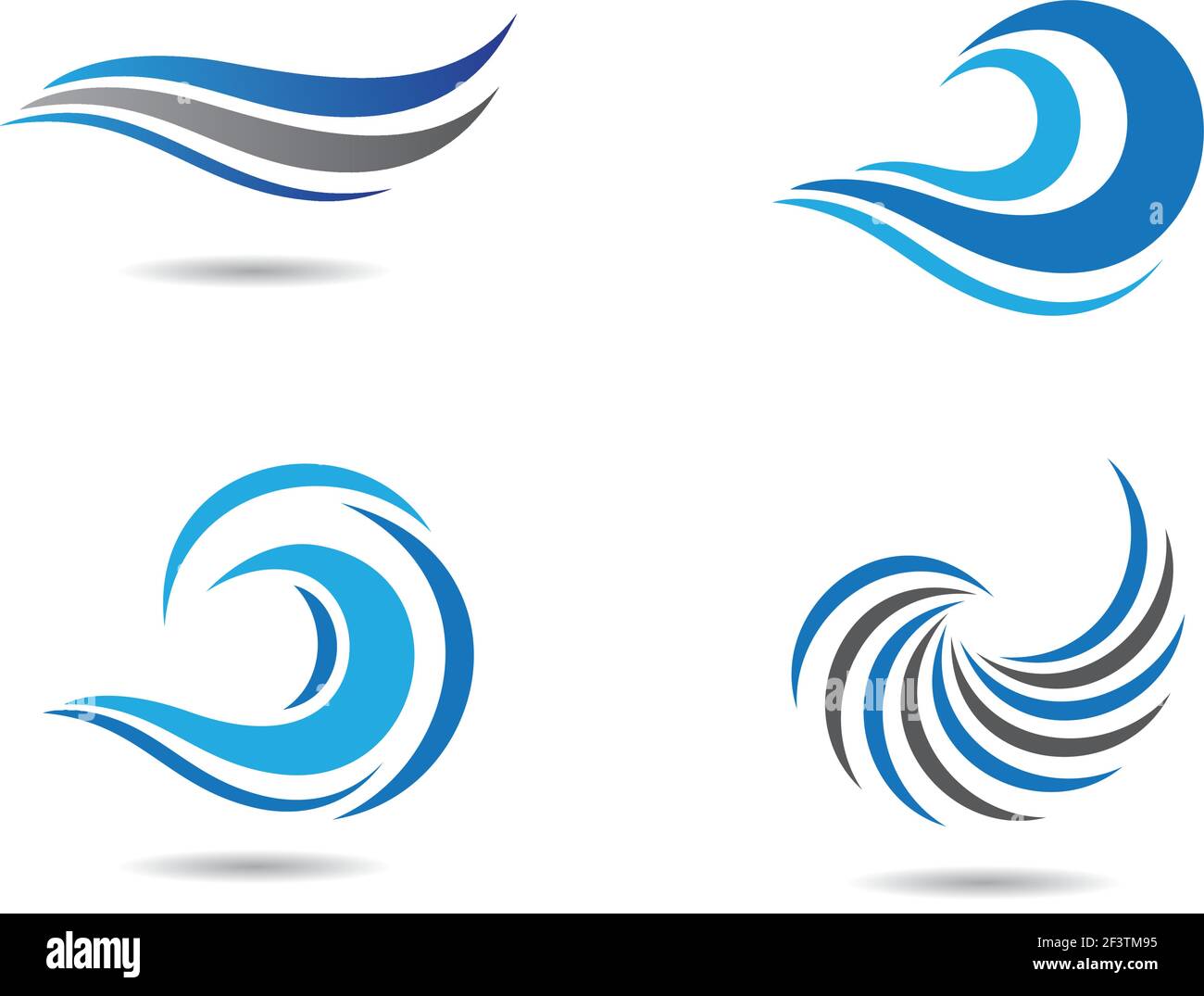 Water wave logo vector icon illustration design Stock Vector Image ...