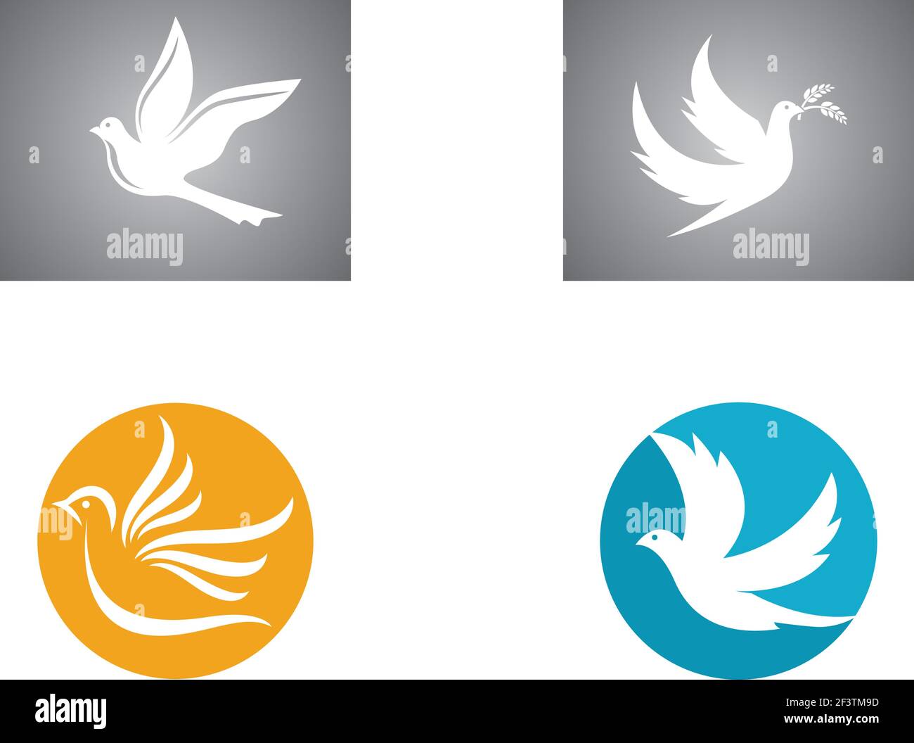 Dove logo template vector icon illustration design Stock Vector Image ...