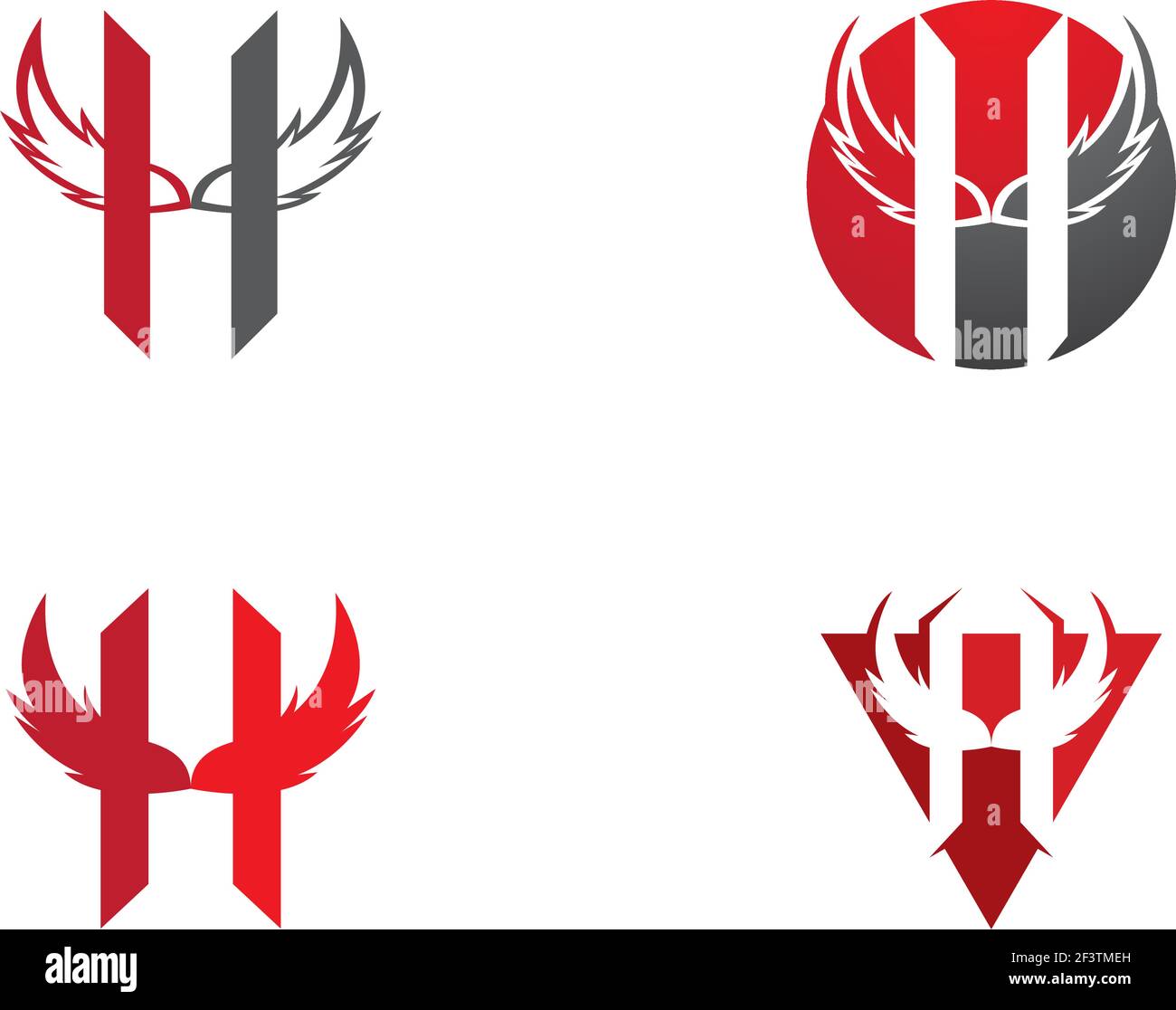 H letter wing logo vector icon illustration design Stock Vector Image ...