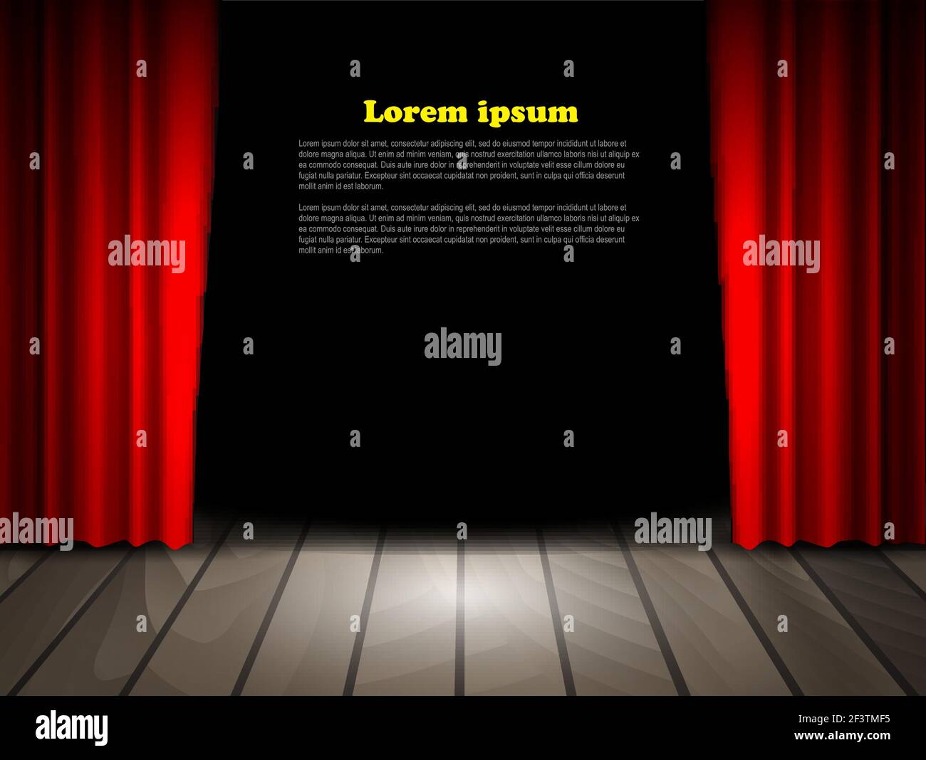 Empty stage curtain behind hi-res stock photography and images - Alamy