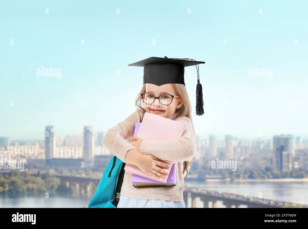 Child glasses book hat hi-res stock photography and images - Alamy