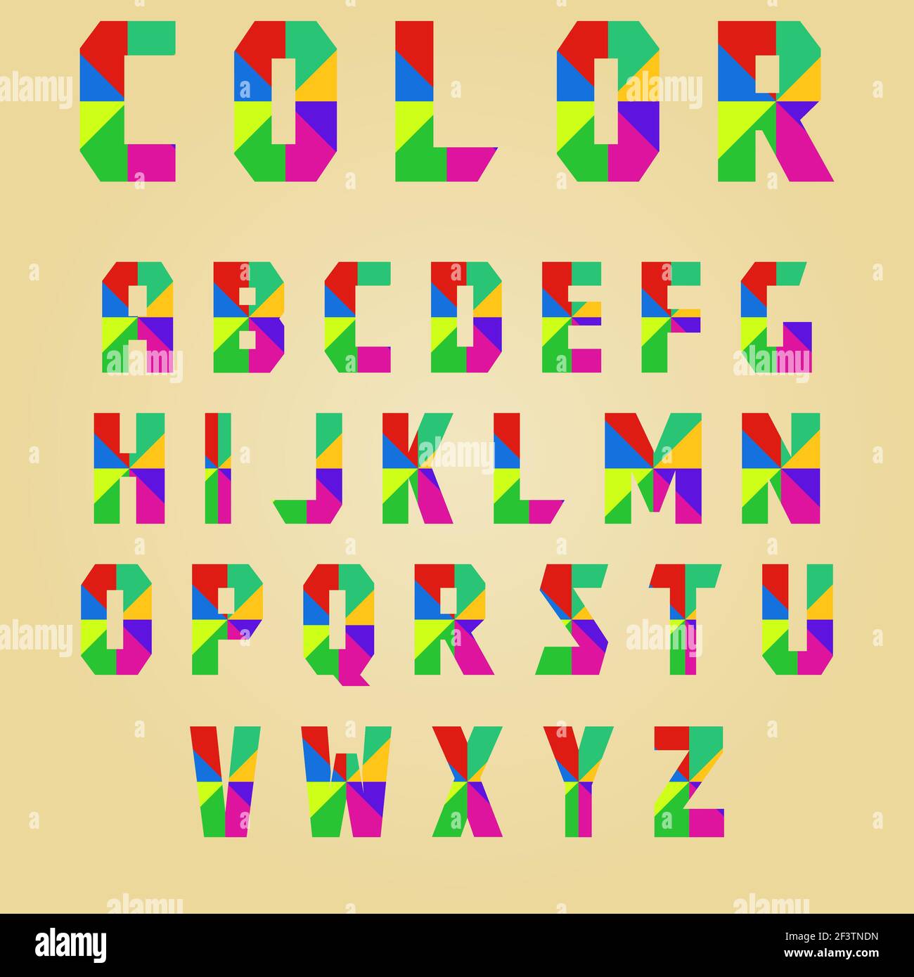 abstract color alphabet Stock Vector Image & Art - Alamy