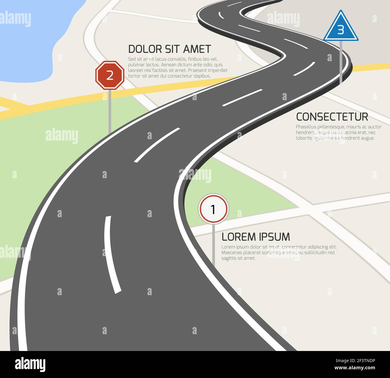 Road vector infographic. Infographic road, information road, plan road ...