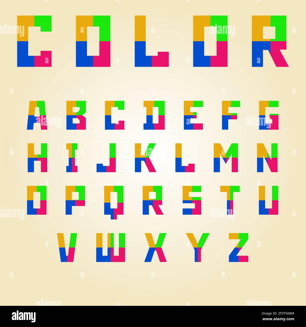 abstract color alphabet Stock Vector Image & Art - Alamy