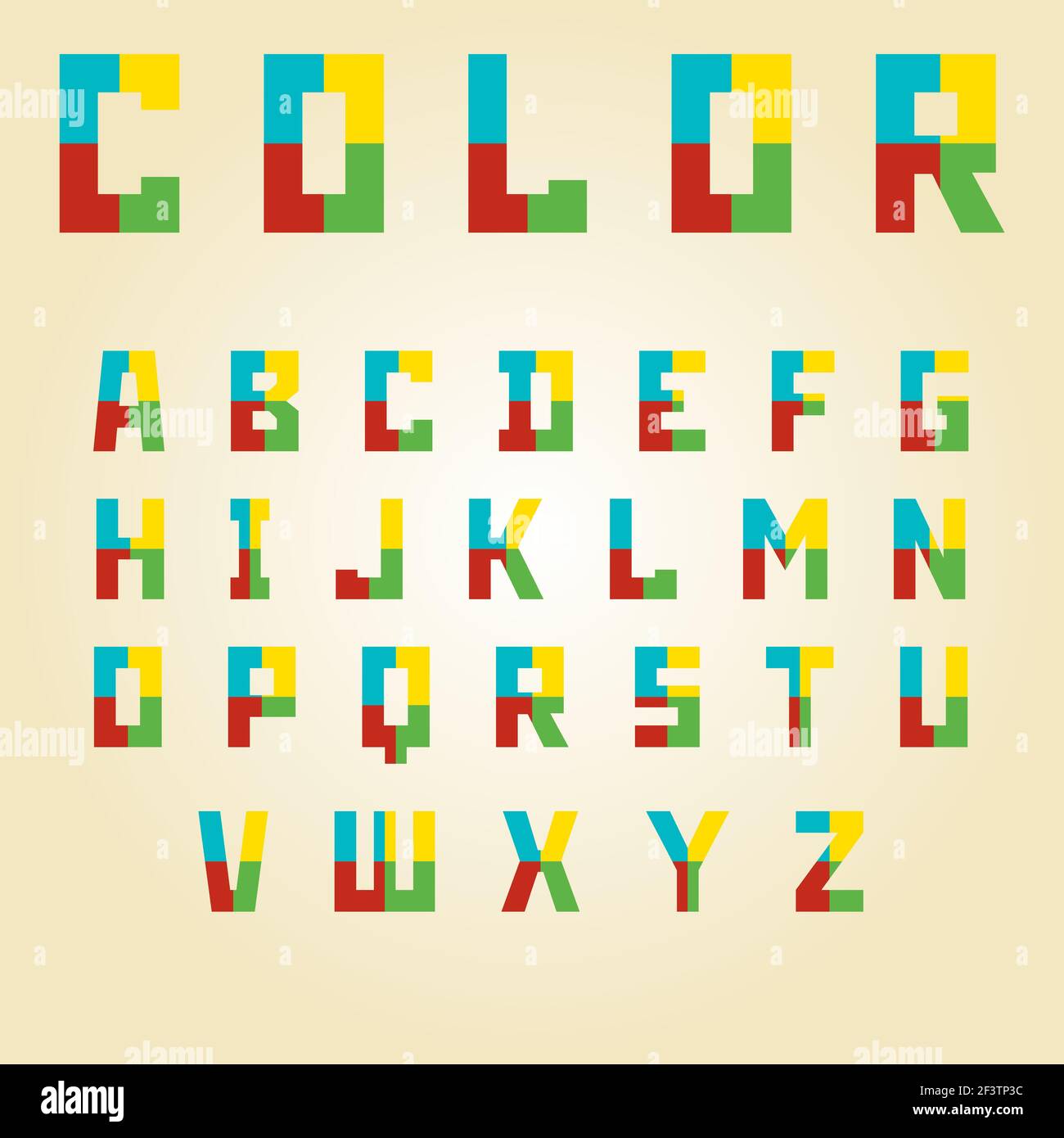 abstract color alphabet Stock Vector Image & Art - Alamy