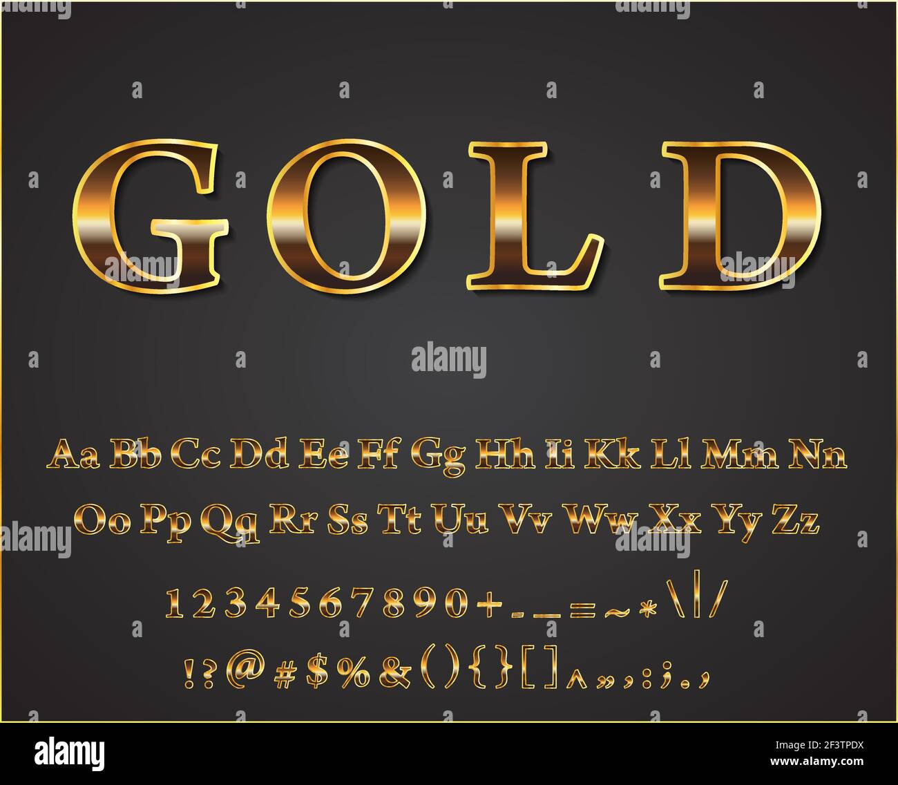 Vector shiny gold letters Stock Vector Image & Art - Alamy