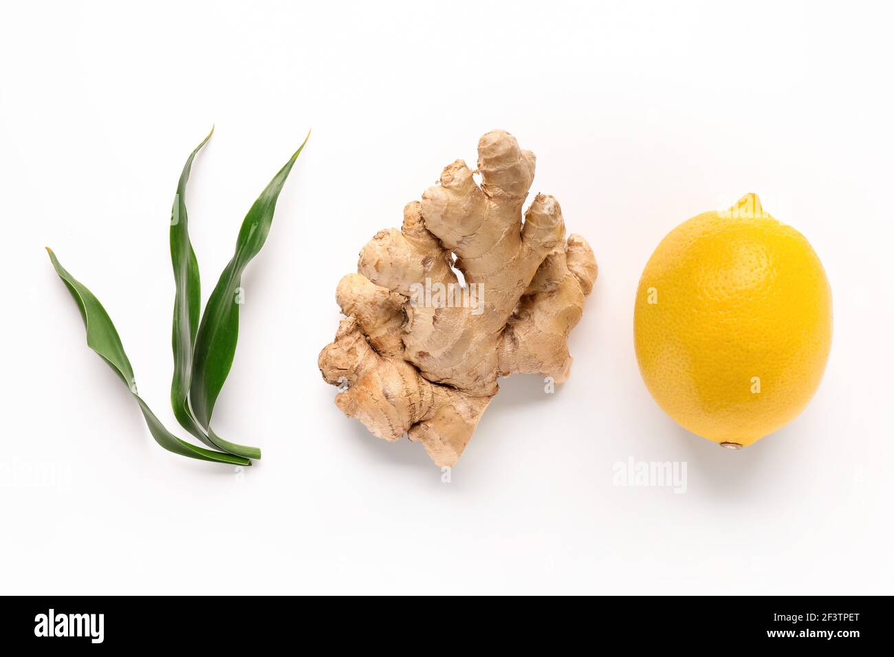 Flat lay ginger lemon Cut Out Stock Images & Pictures - Alamy