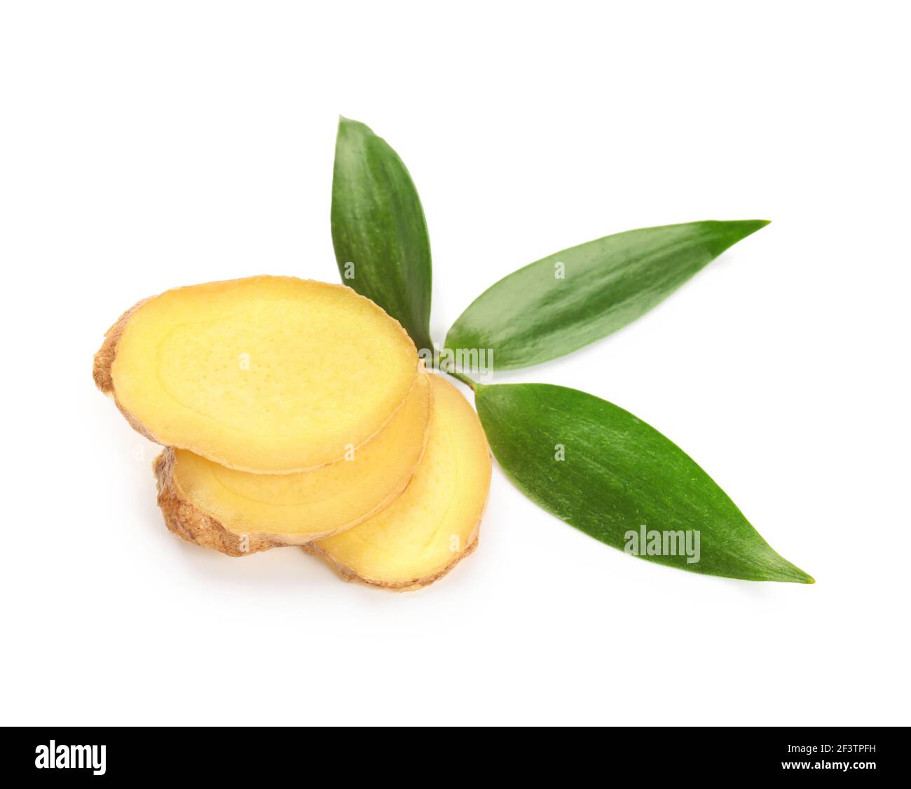 Fresh ginger on white background Stock Photo - Alamy