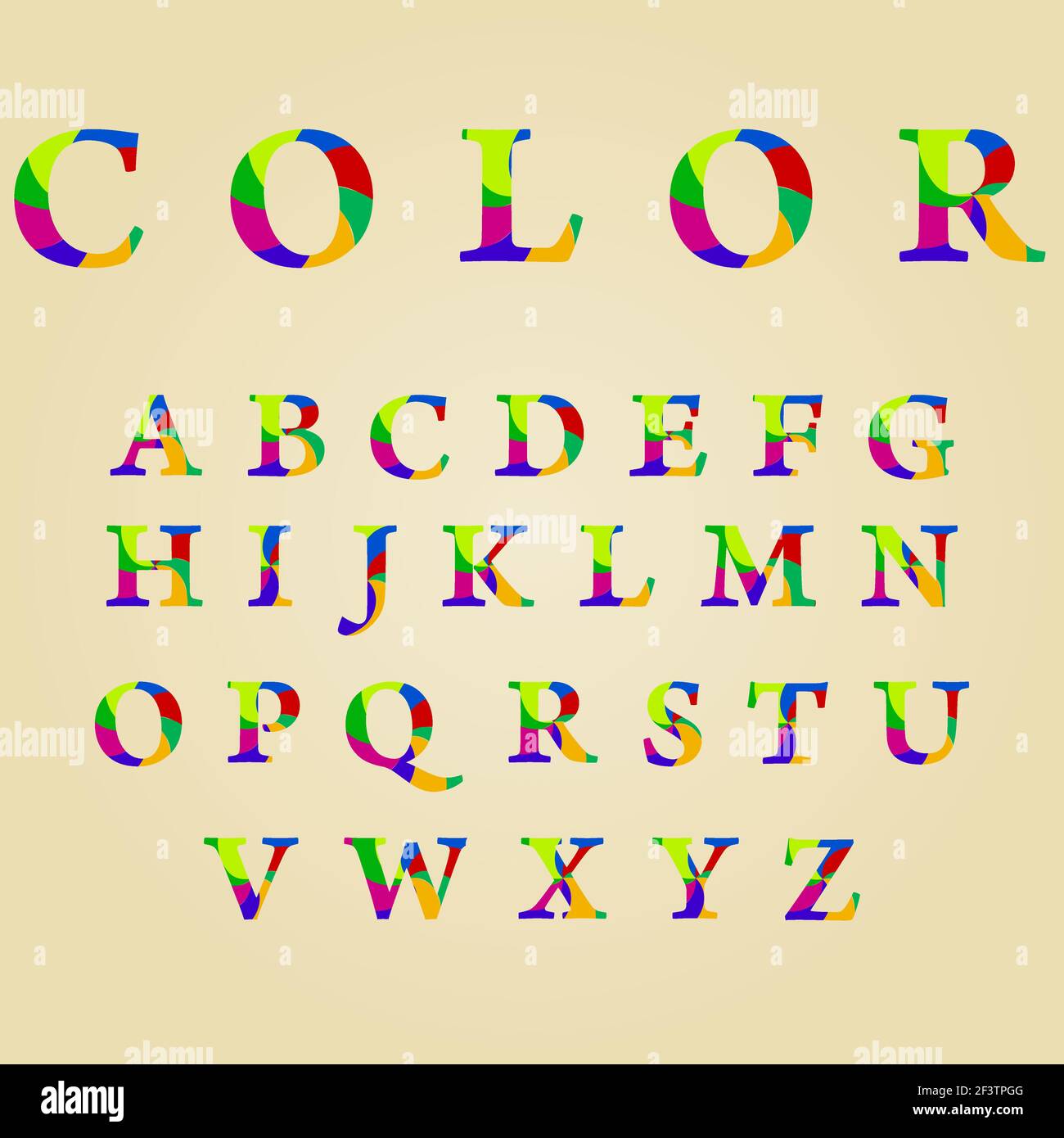 abstract color alphabet Stock Vector Image & Art - Alamy