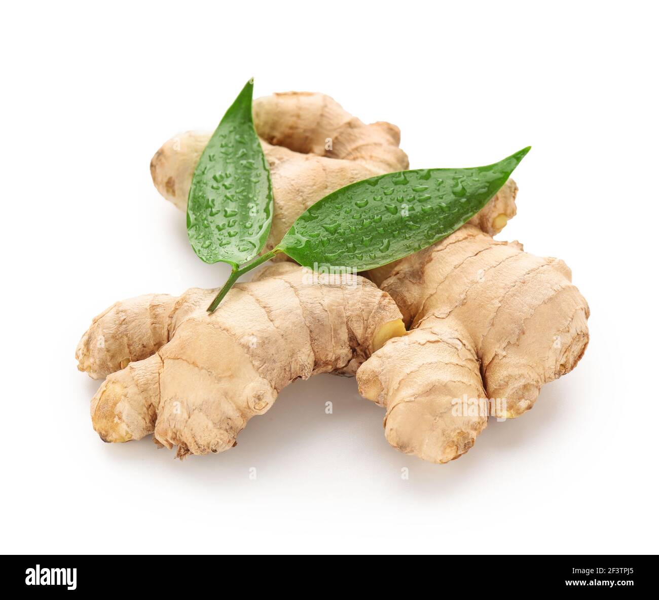 Fresh ginger on white background Stock Photo - Alamy