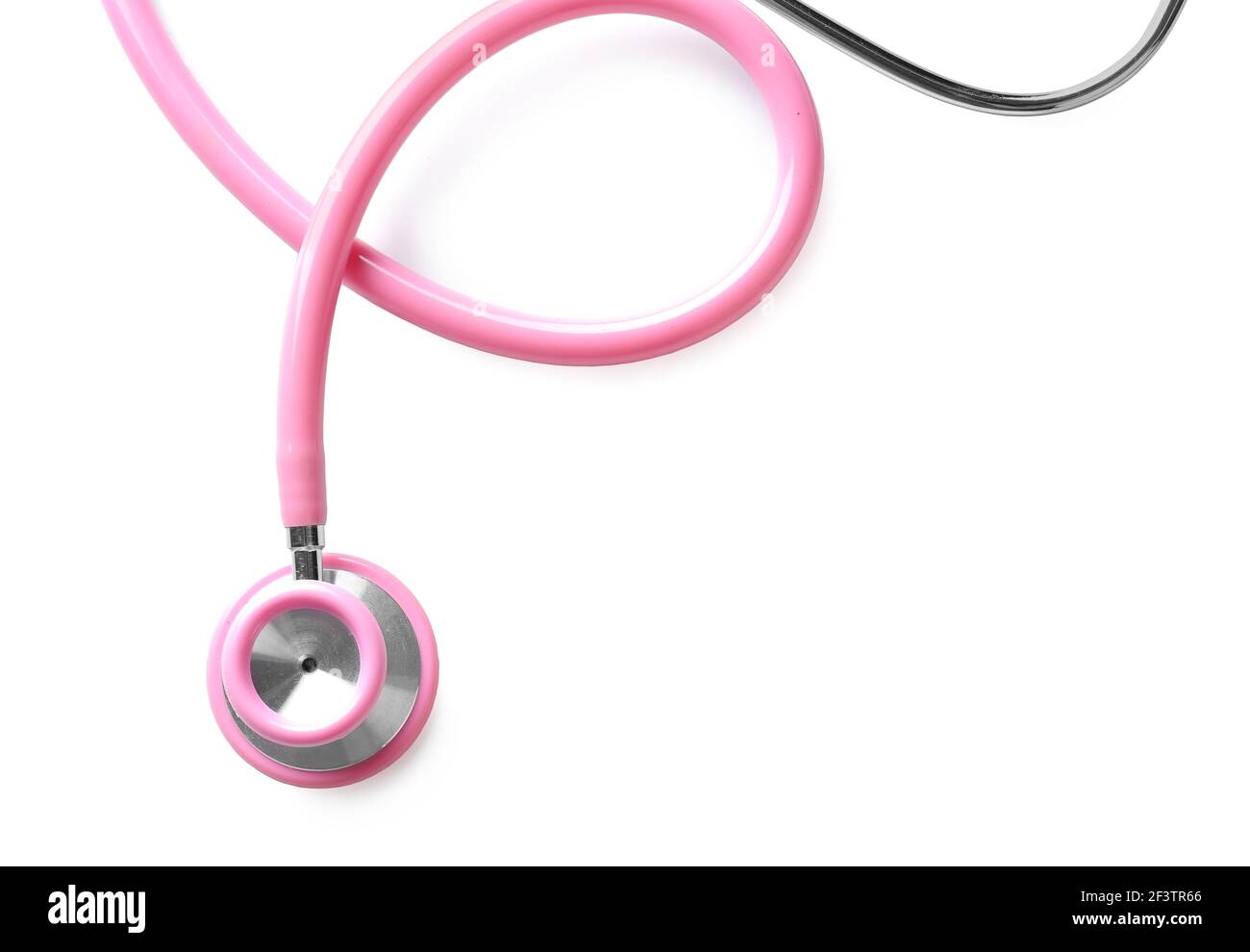Modern stethoscope on white background, closeup Stock Photo - Alamy