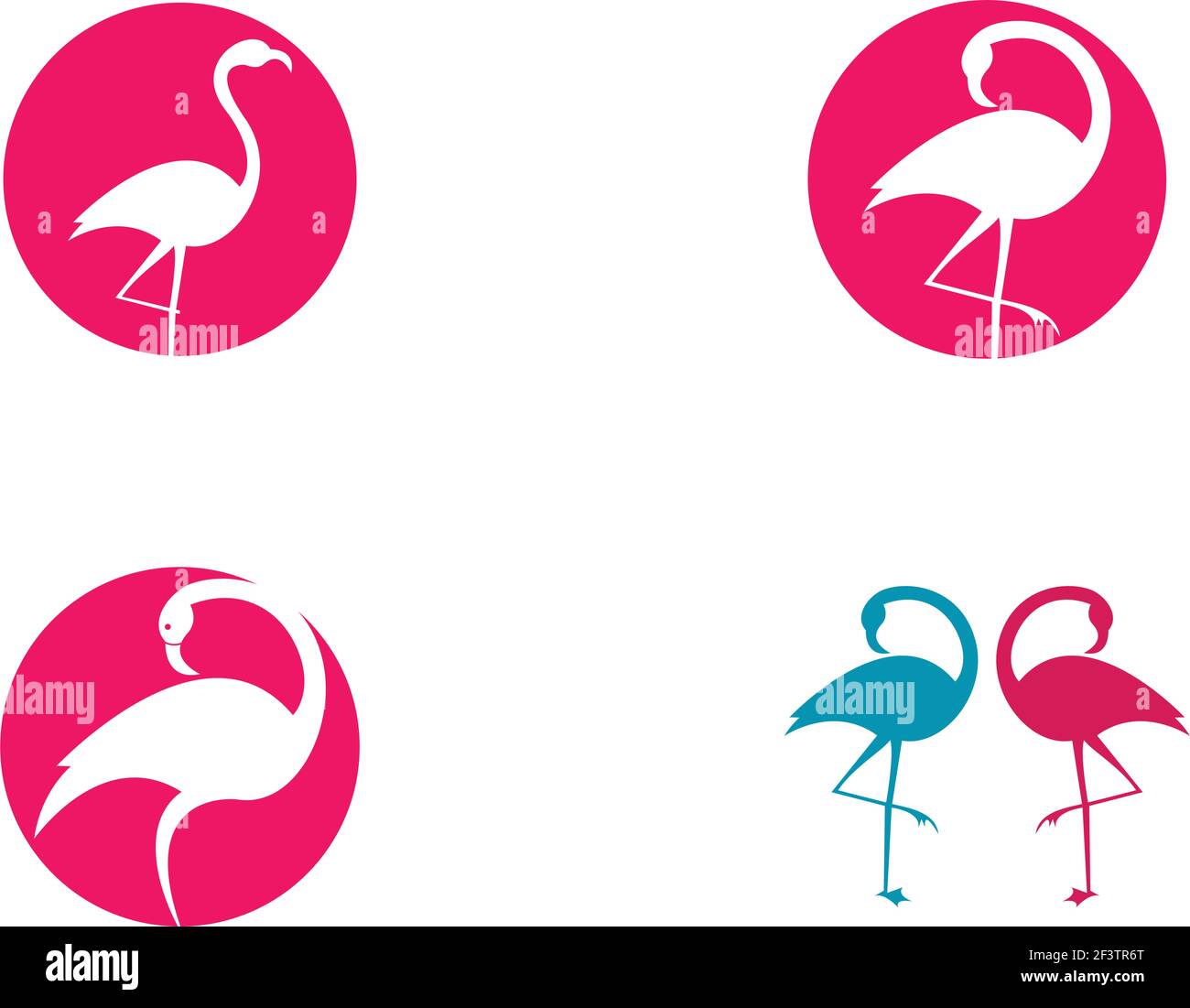Flamingo logo template vector icon illustration design Stock Vector ...