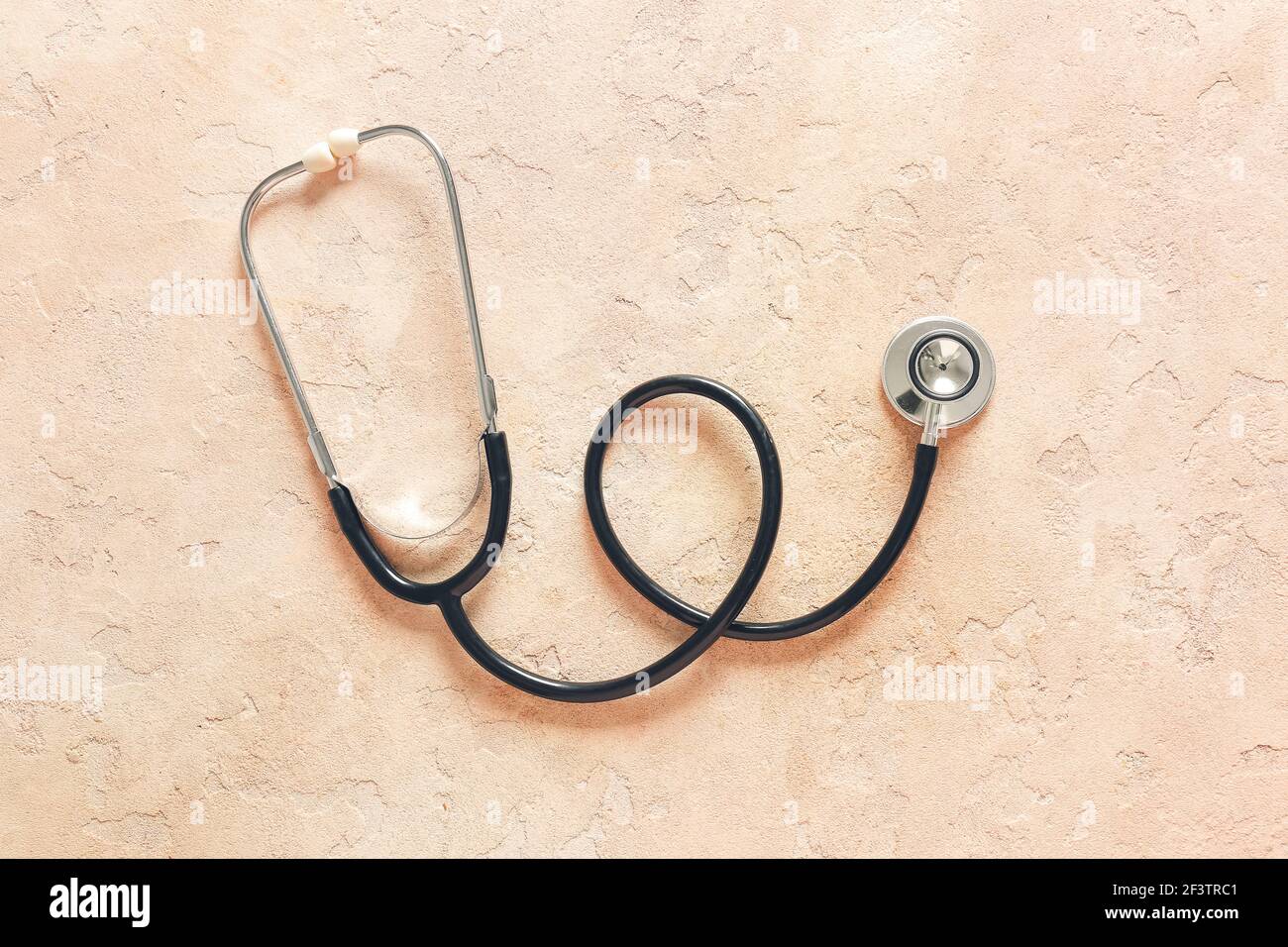 Modern stethoscope on color background Stock Photo - Alamy