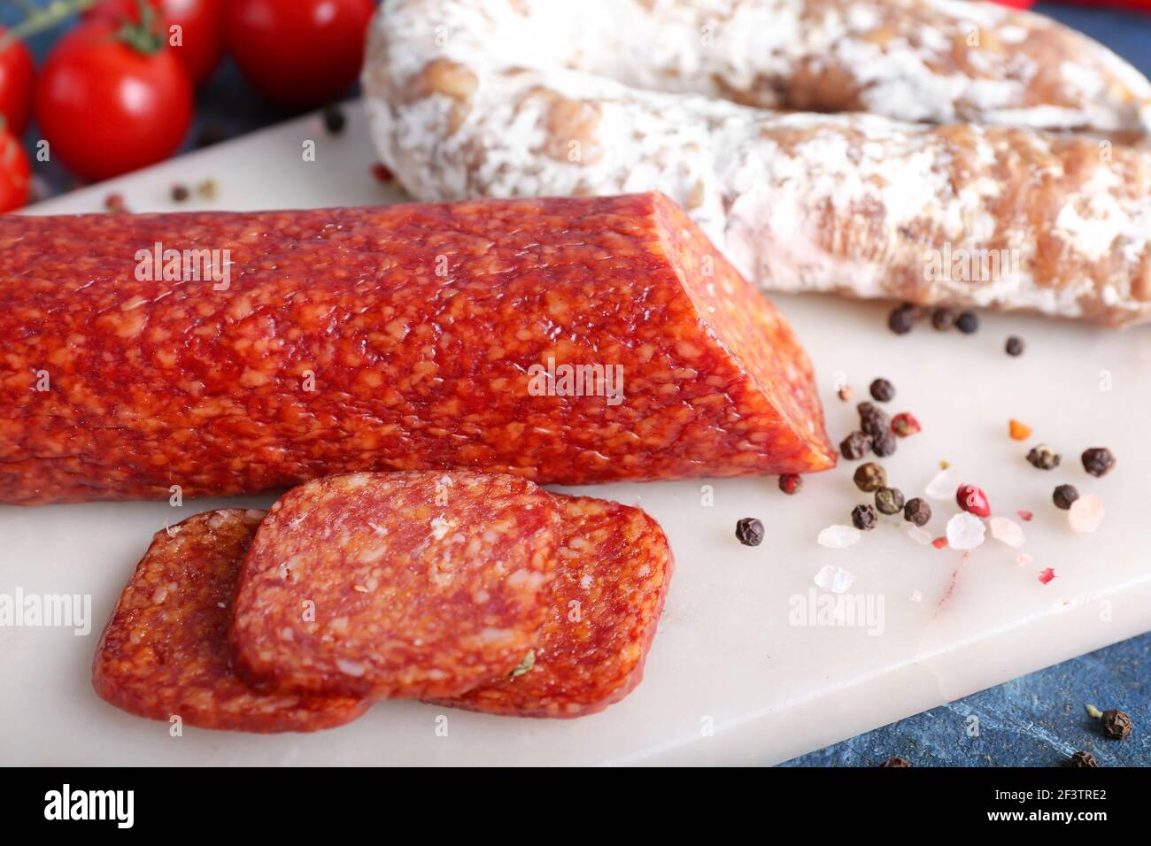 Food tray delicious salami pieces hi-res stock photography and images ...