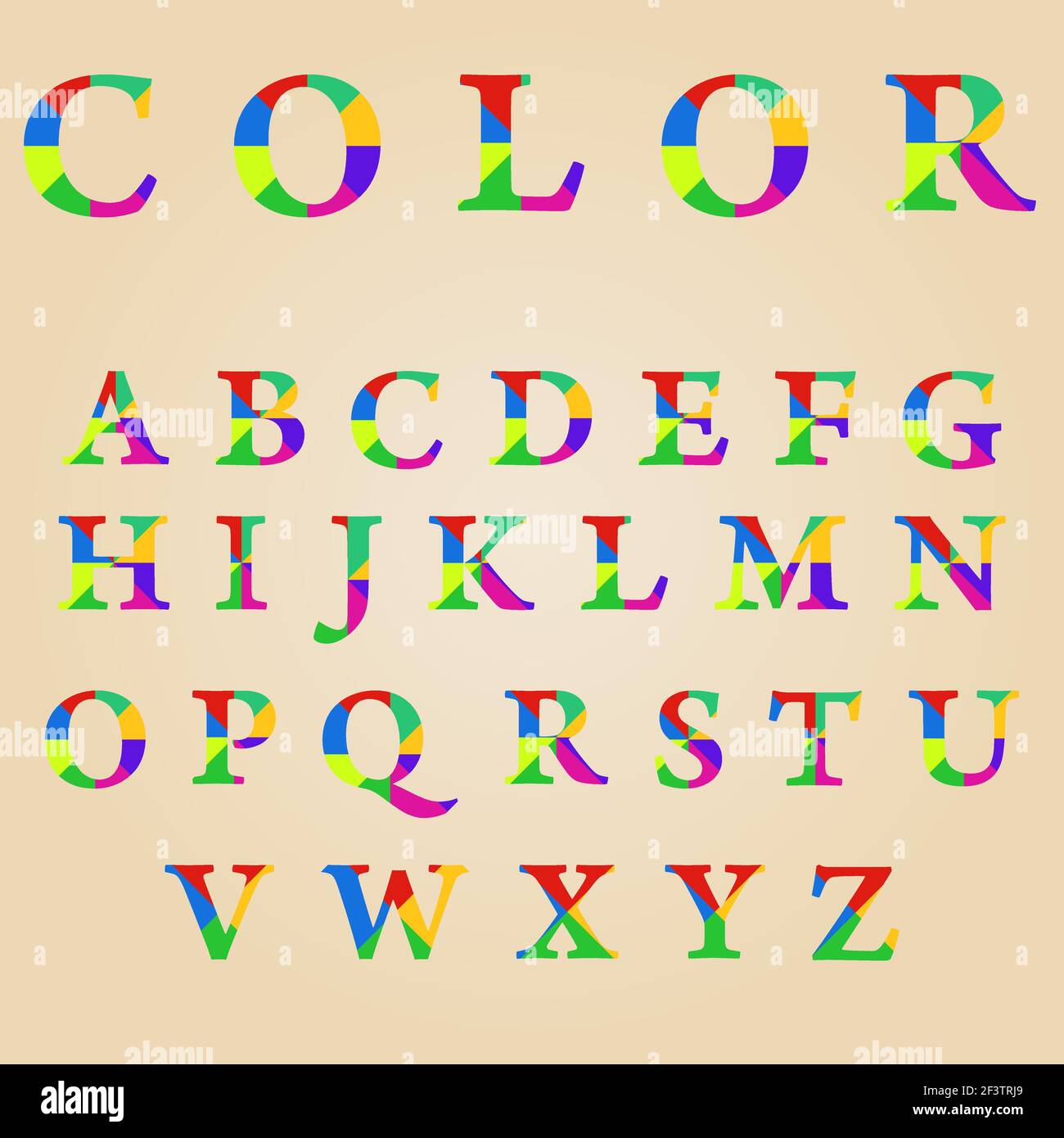 abstract color alphabet Stock Vector Image & Art - Alamy