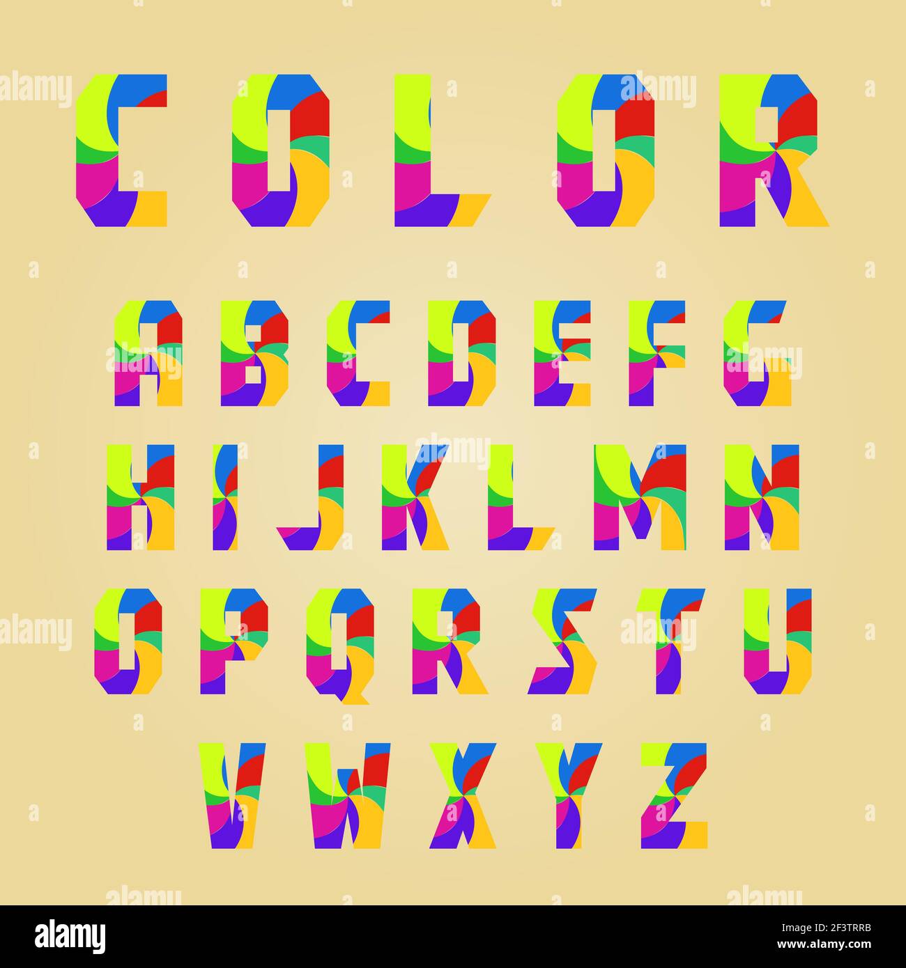 abstract color alphabet Stock Vector Image & Art - Alamy