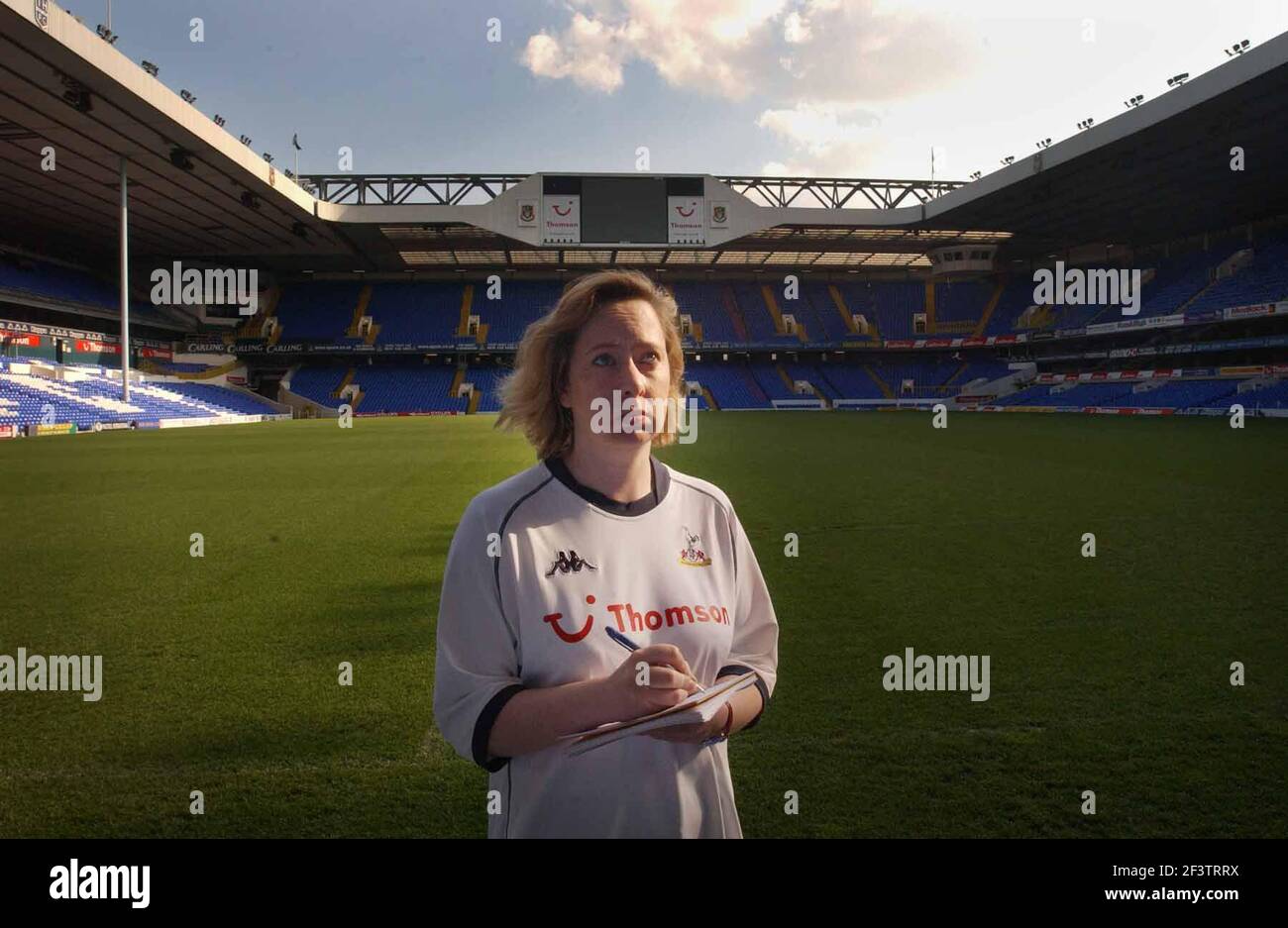 SPURS POET IN RESIDENCE,SARAH WARDLE AT WHITE HART LANE.16/4/04 PILSTON ...