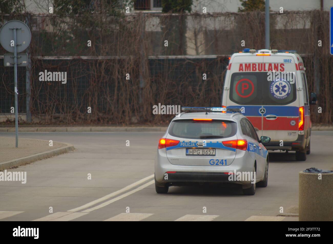 Ambulance on scene of accident hi-res stock photography and images - Alamy