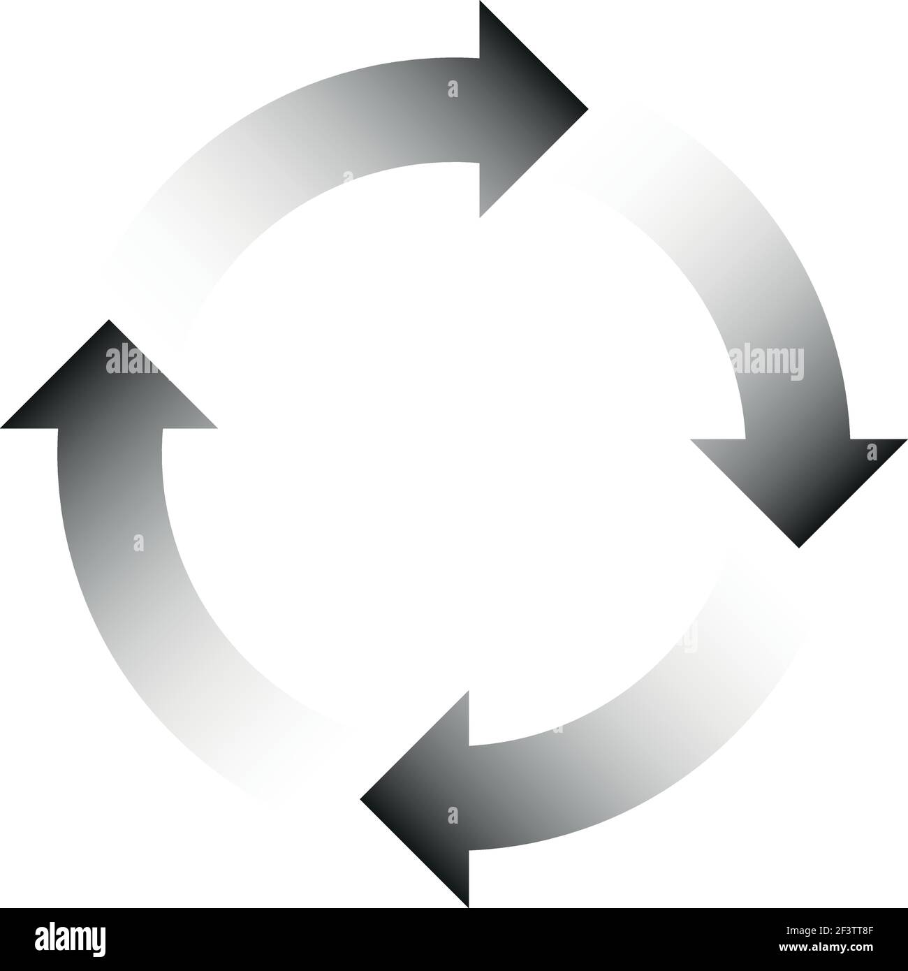 Four black arrows in circle Stock Vector Image & Art - Alamy