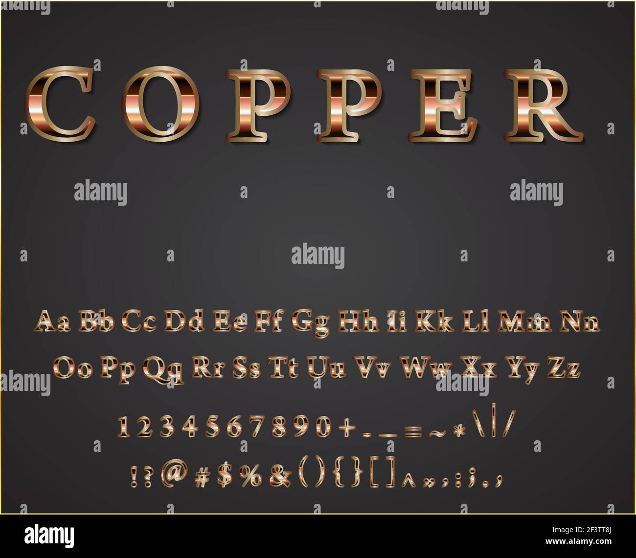 Vector shiny copper letters Stock Vector Image & Art - Alamy