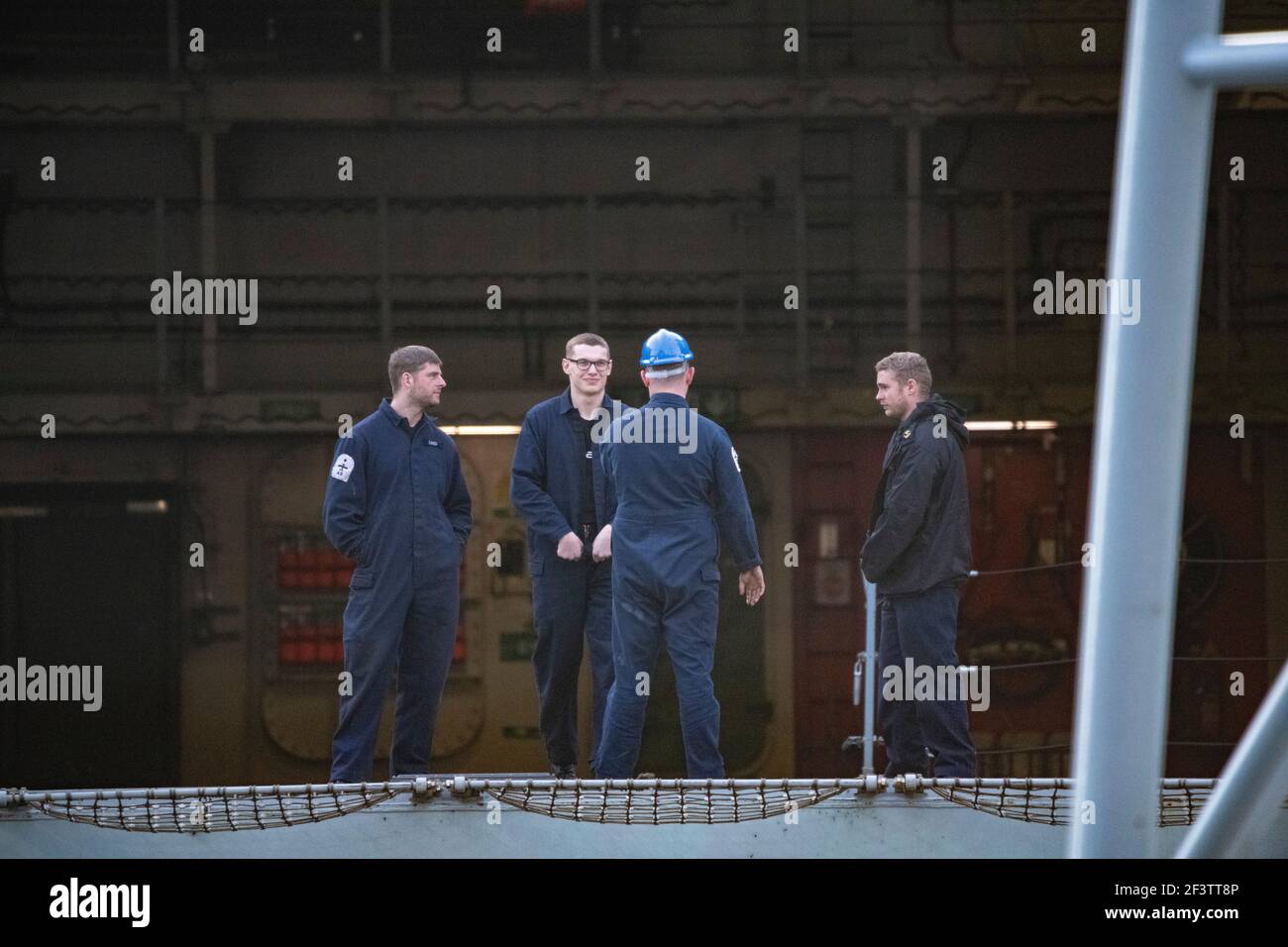 Finnart, Loch Long, Scotland, UK. 17 March 2021. Royal Navy crew ...
