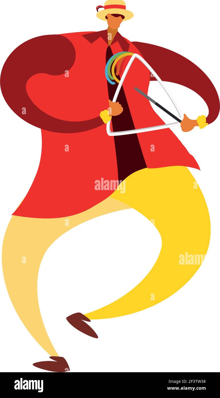 musician male triangle music cartoon Stock Vector Image & Art - Alamy