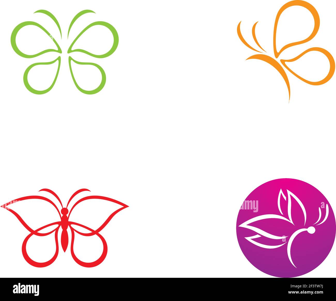 Butterfly logo template vector icon illustration design Stock Vector ...