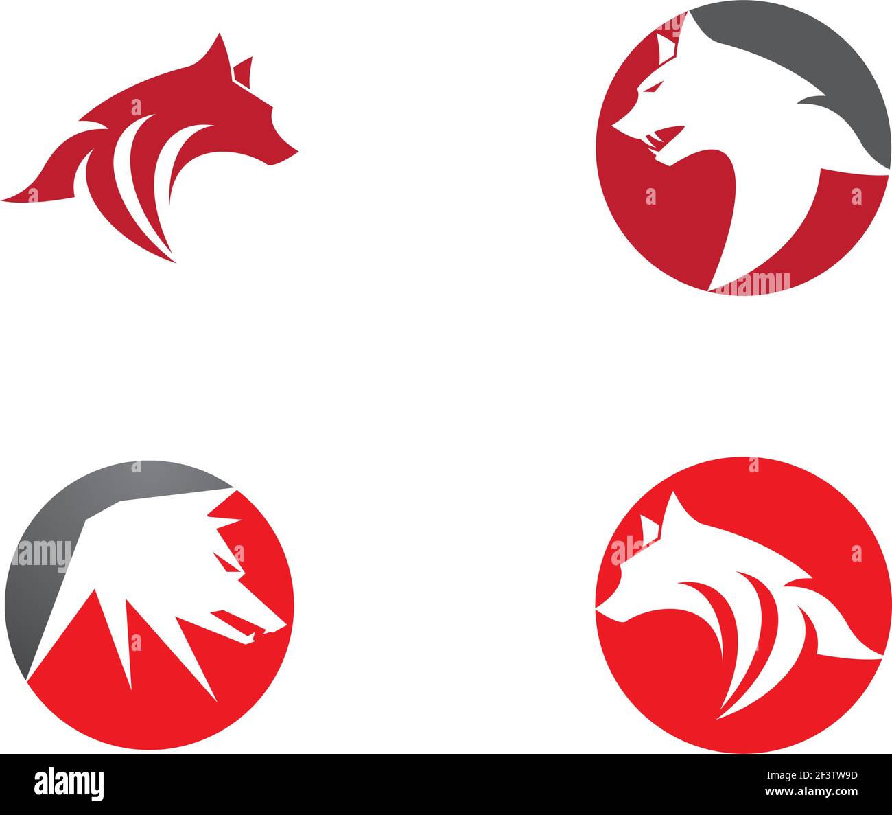 Wolf Logo Template vector icon illustration design Stock Vector Image ...