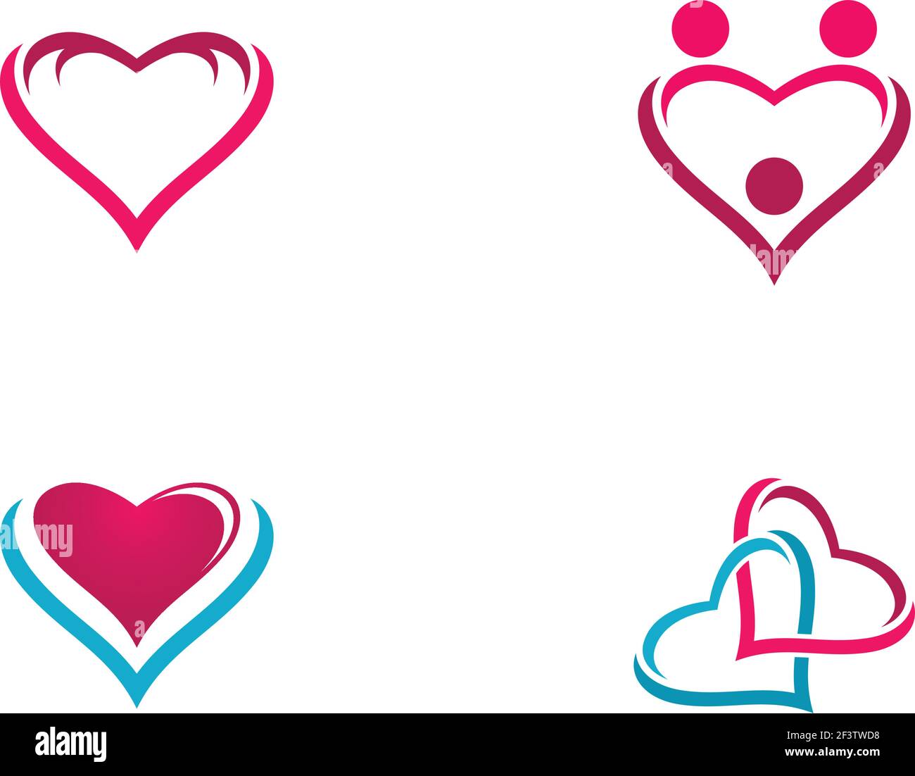 Love logo template symbol icon illustration design Stock Vector Image ...
